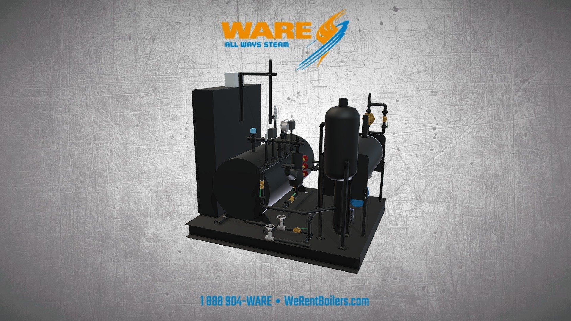21 HP SKID MOUNTED ELECTRIC BOILER #1 - 3D model by WARE (@Ware_Inc ...