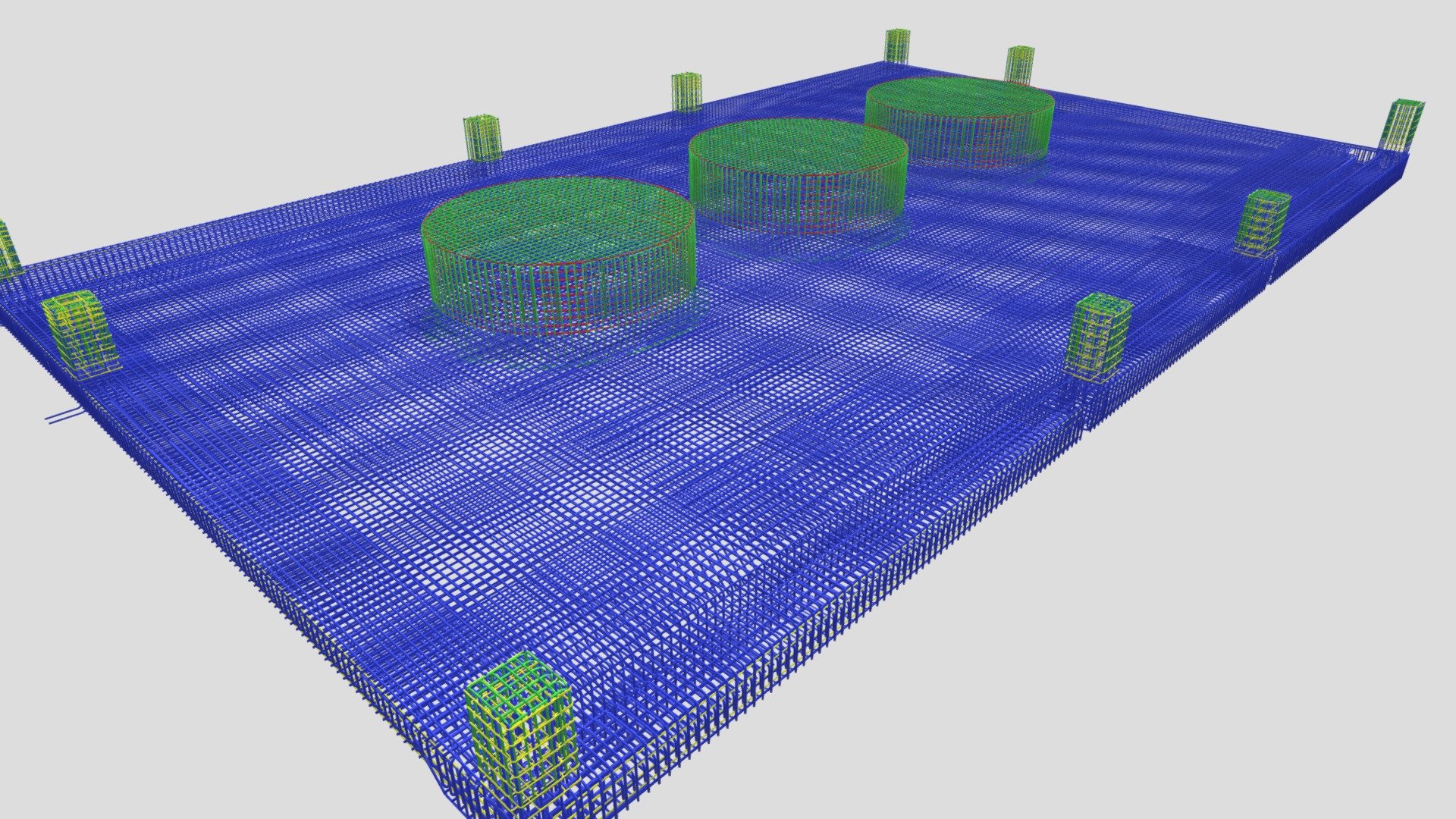RC slab with pedestals - 3D model by METIB Structural Engineering ...