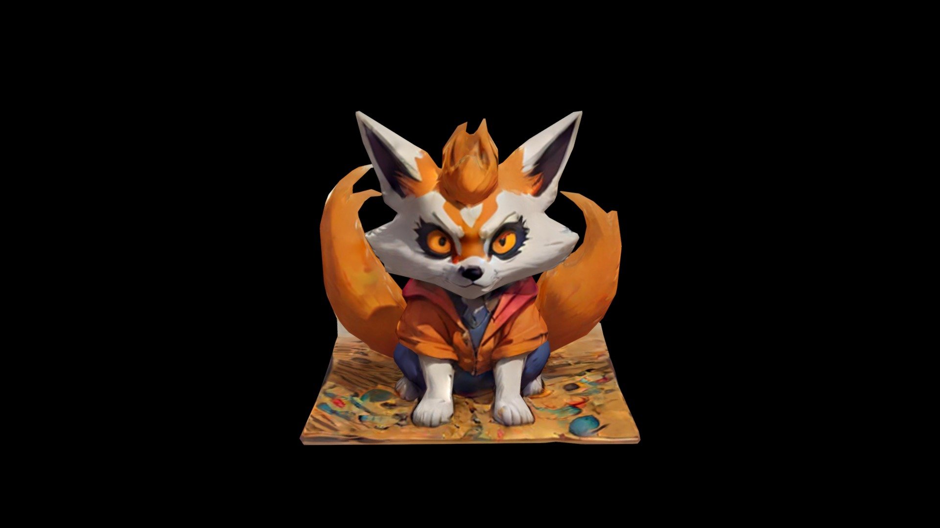 Playful Fawn A Cartoon Carnivore with Whiskers a - Download Free 3D ...
