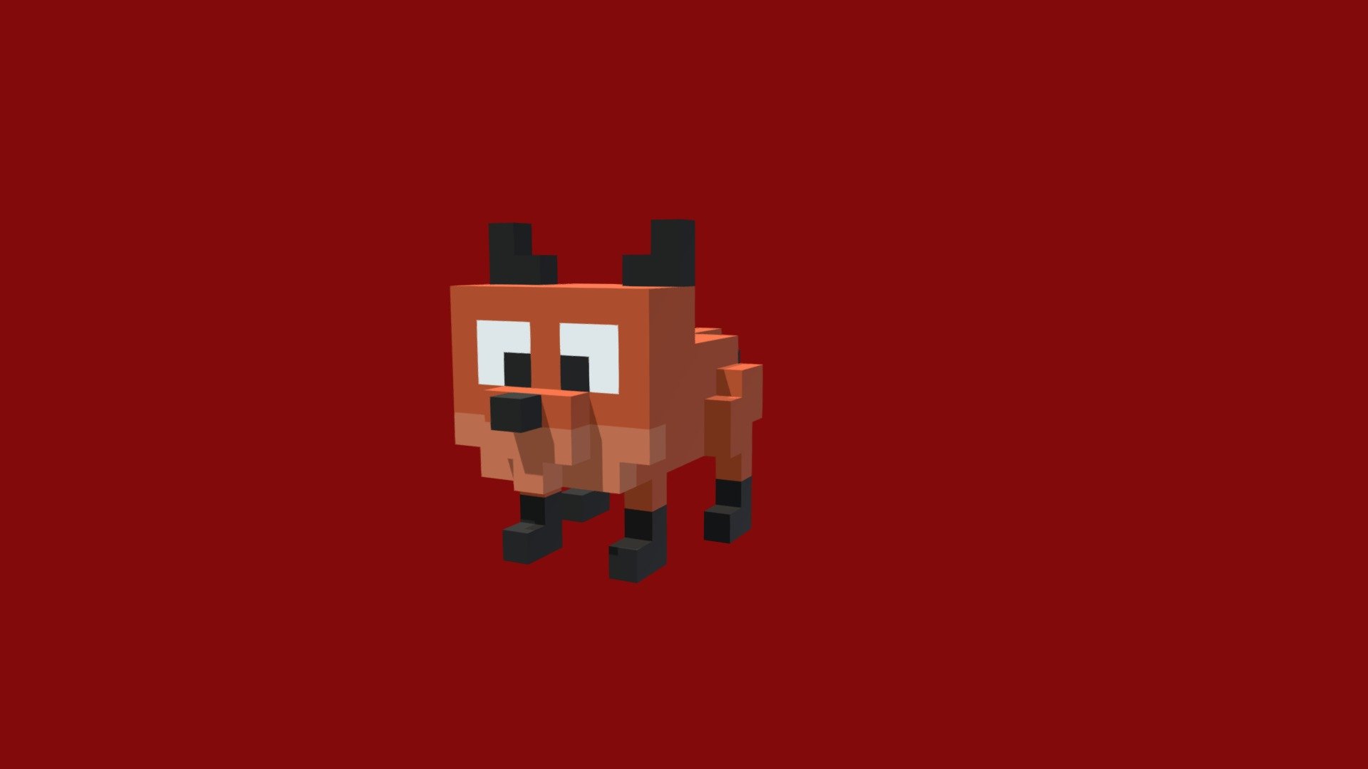 Voxel Fox - 3D model by TerriB [fbc46ae] - Sketchfab