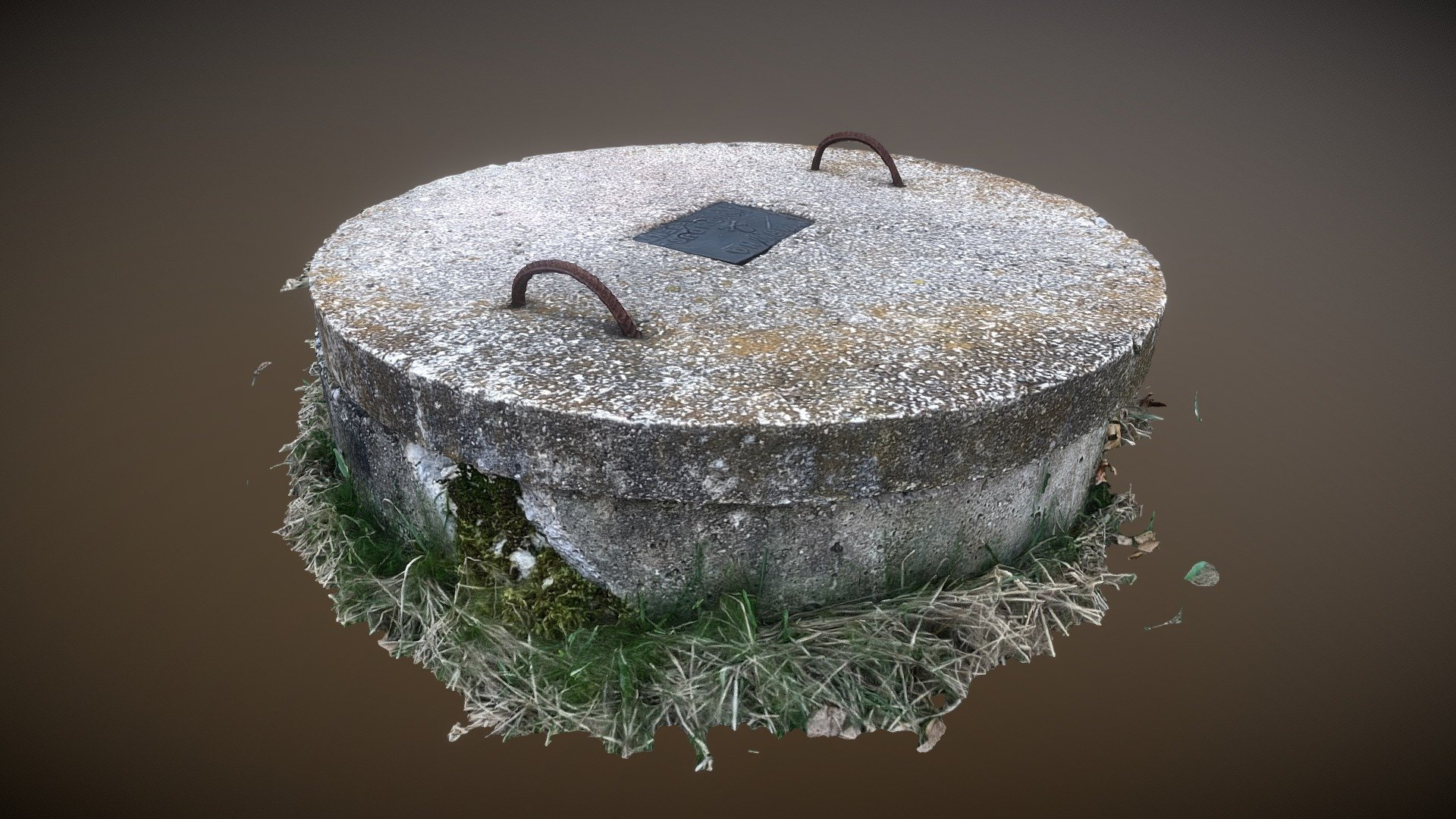 Physically scanned Concrete Manhole Cover - 3D model by The Alkemist 3 ...