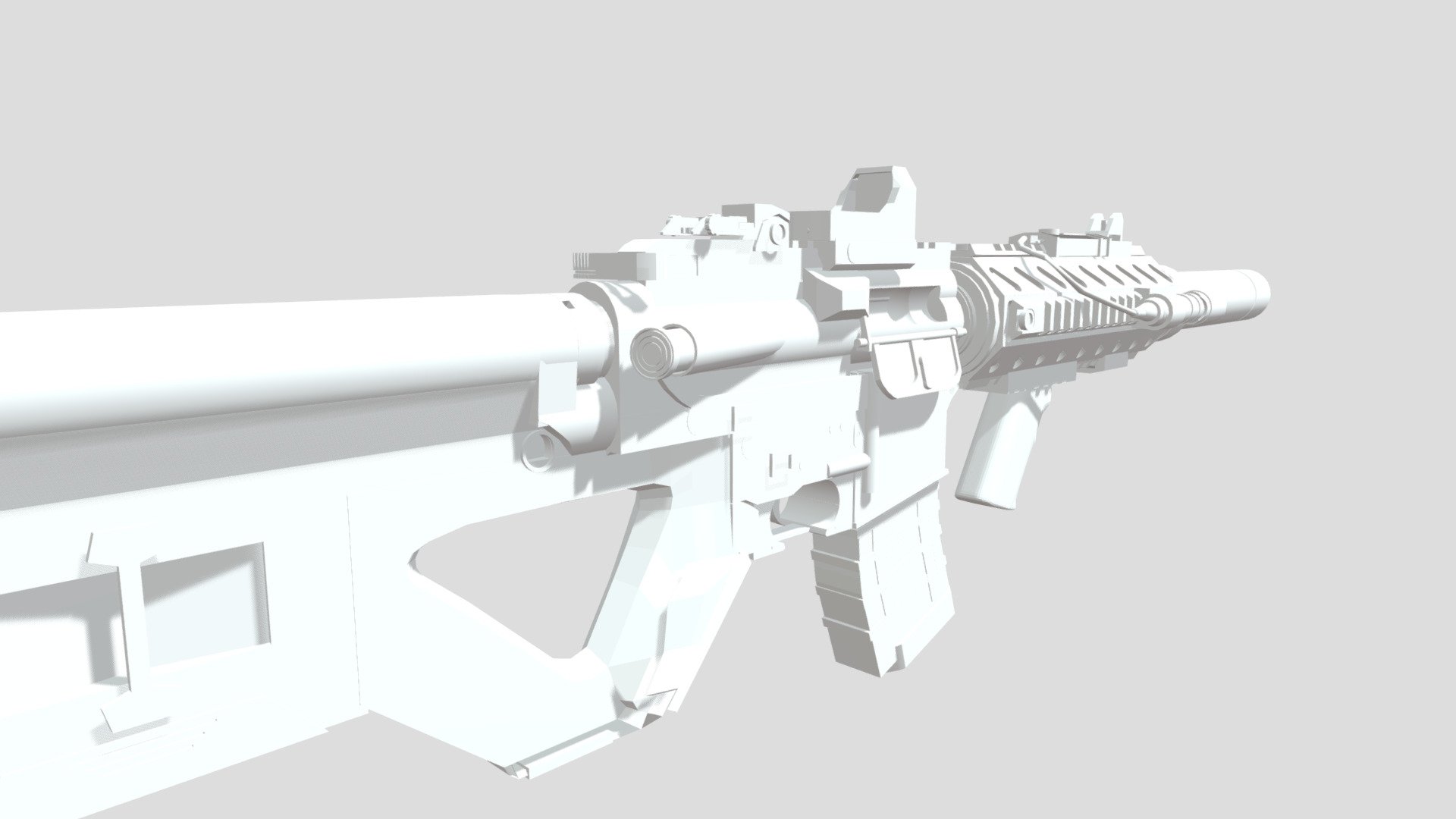 Modified M4 (Low poly, No textures) - 3D model by ReoPtitCerveau ...