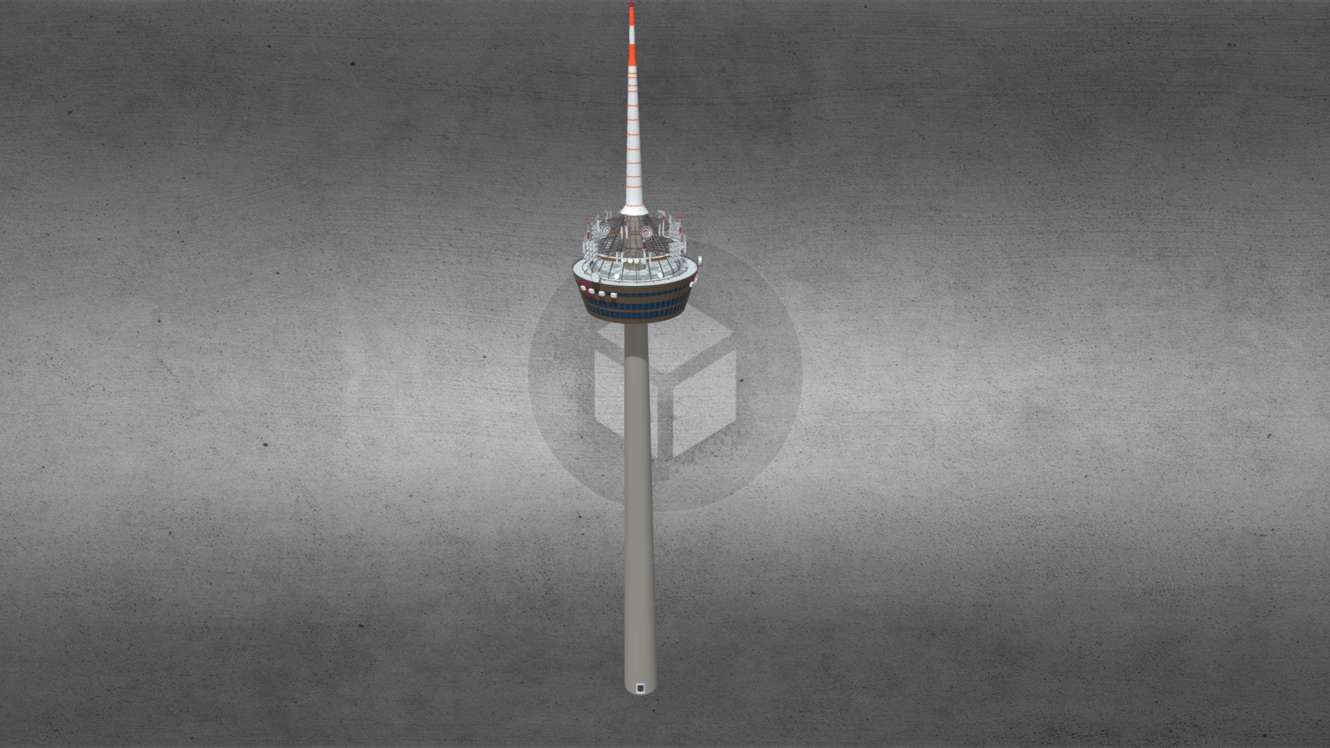 Colonius Broadcasting Tower 3D Model - 3D model by nuralam018 [fbcc62d] - Sketchfab