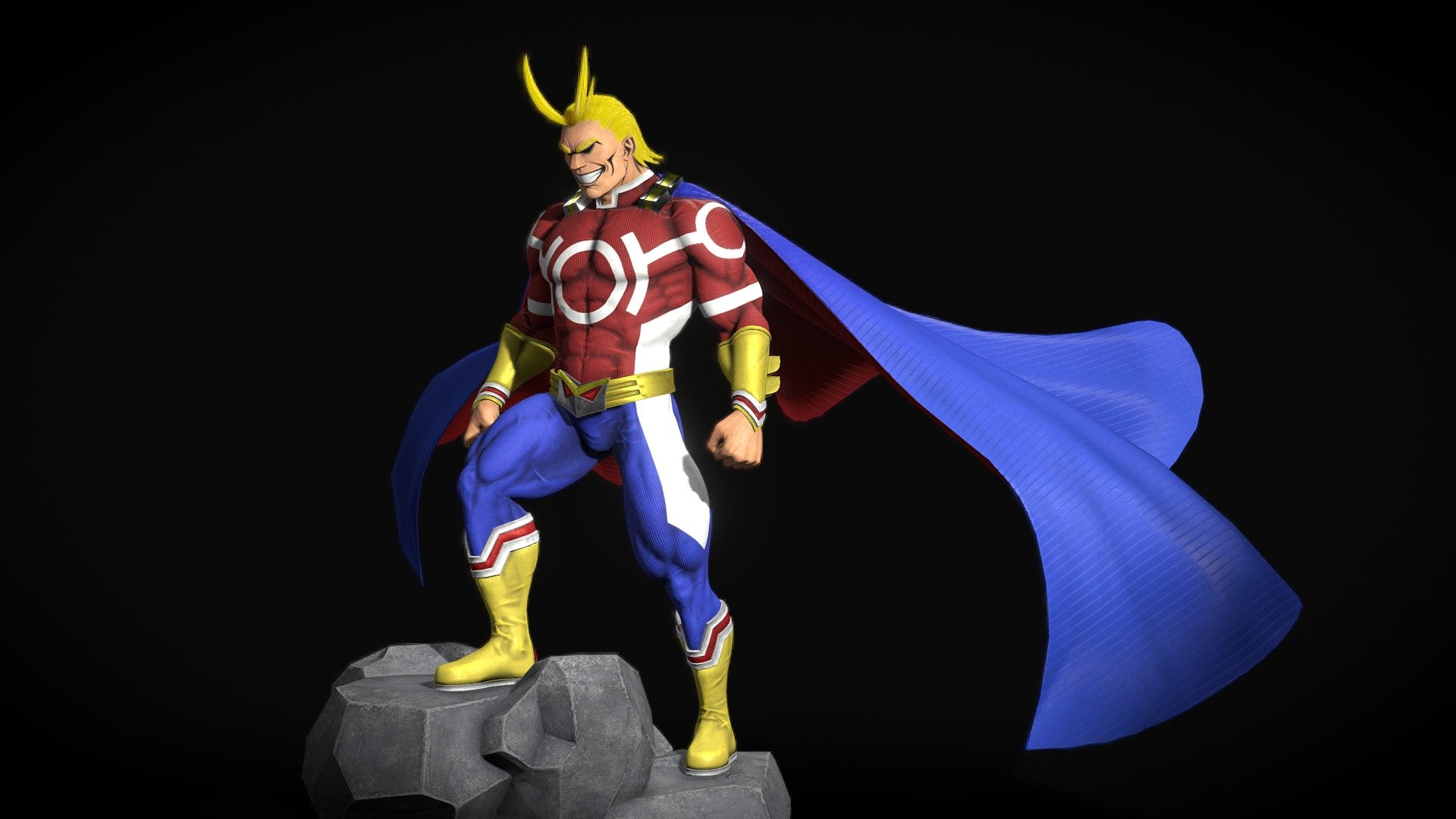 All Might Fan Art - 3D model by Jesus Jambrina Barjola (@JesusJB ...