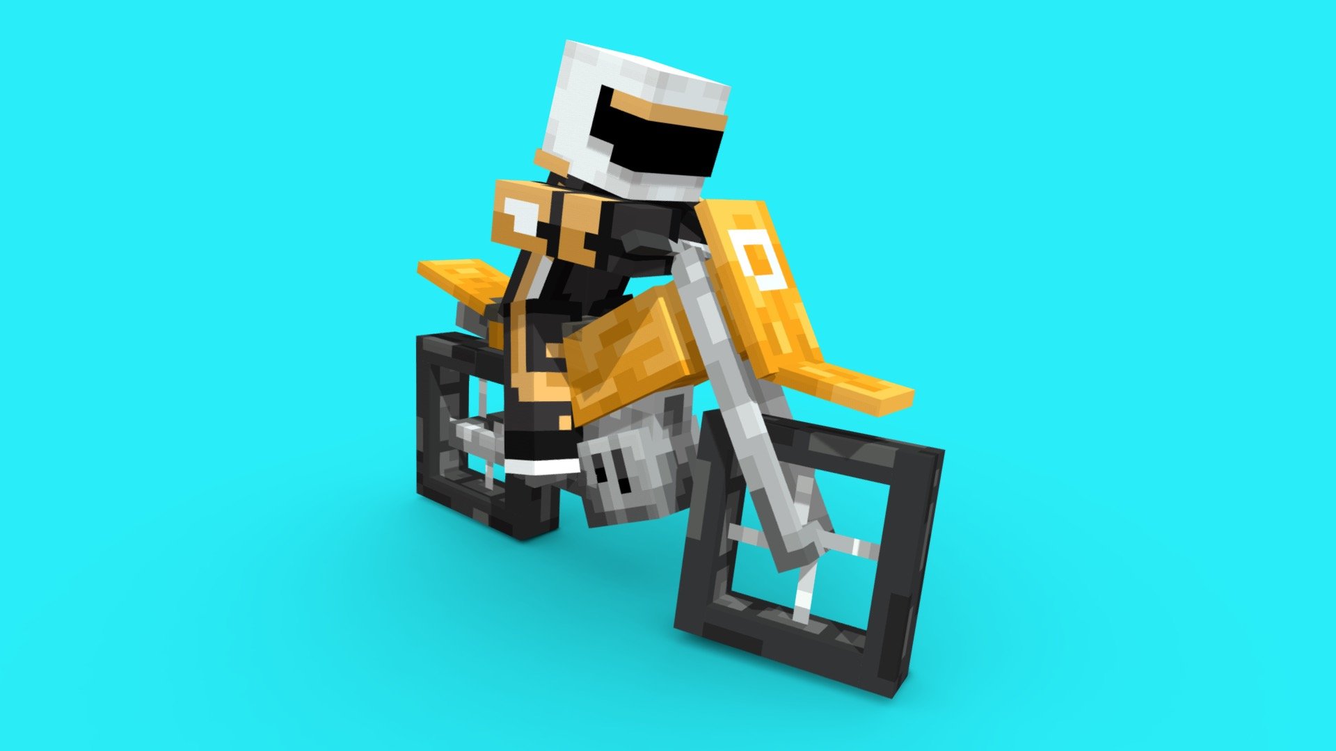 Motorbike ( Minecraft Style ) - 3D model by LepikGem [fbd8c86] - Sketchfab