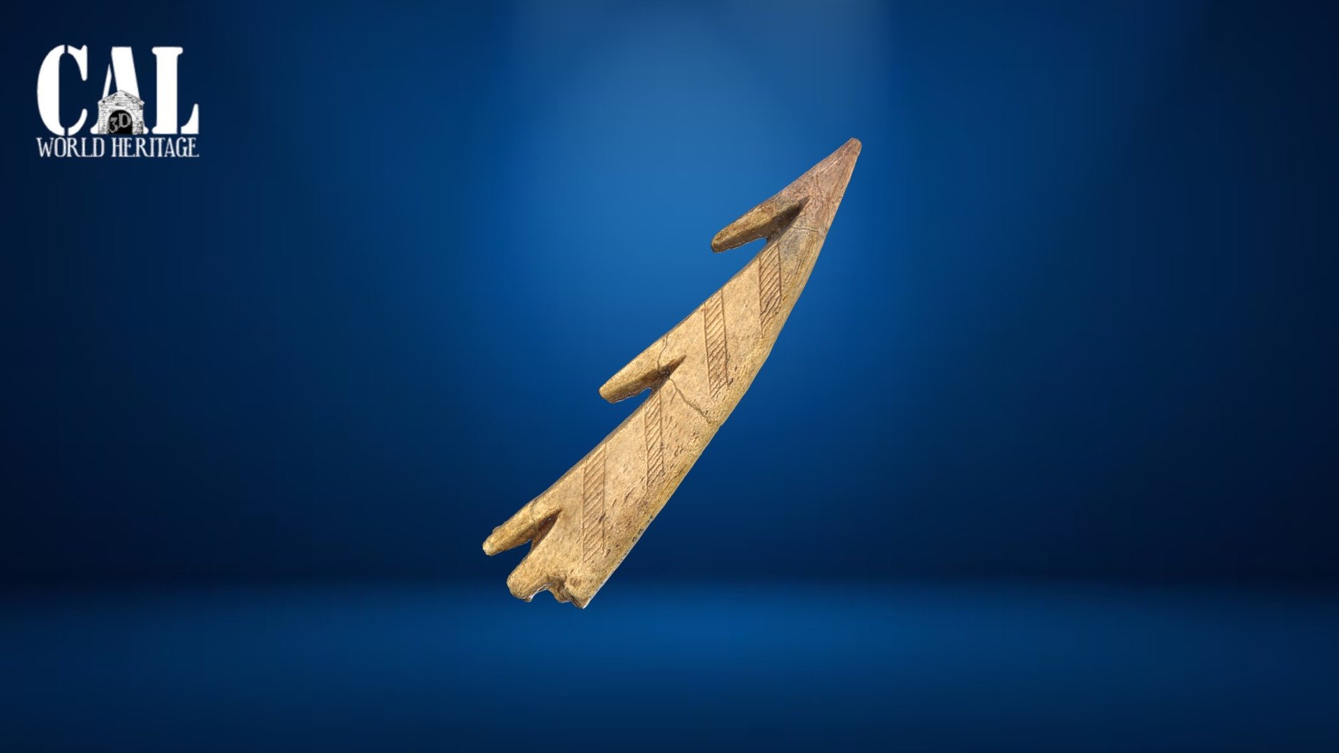 Arpón aziliense decorado - Cueva de la Lluera - 3D model by luiscoya ...