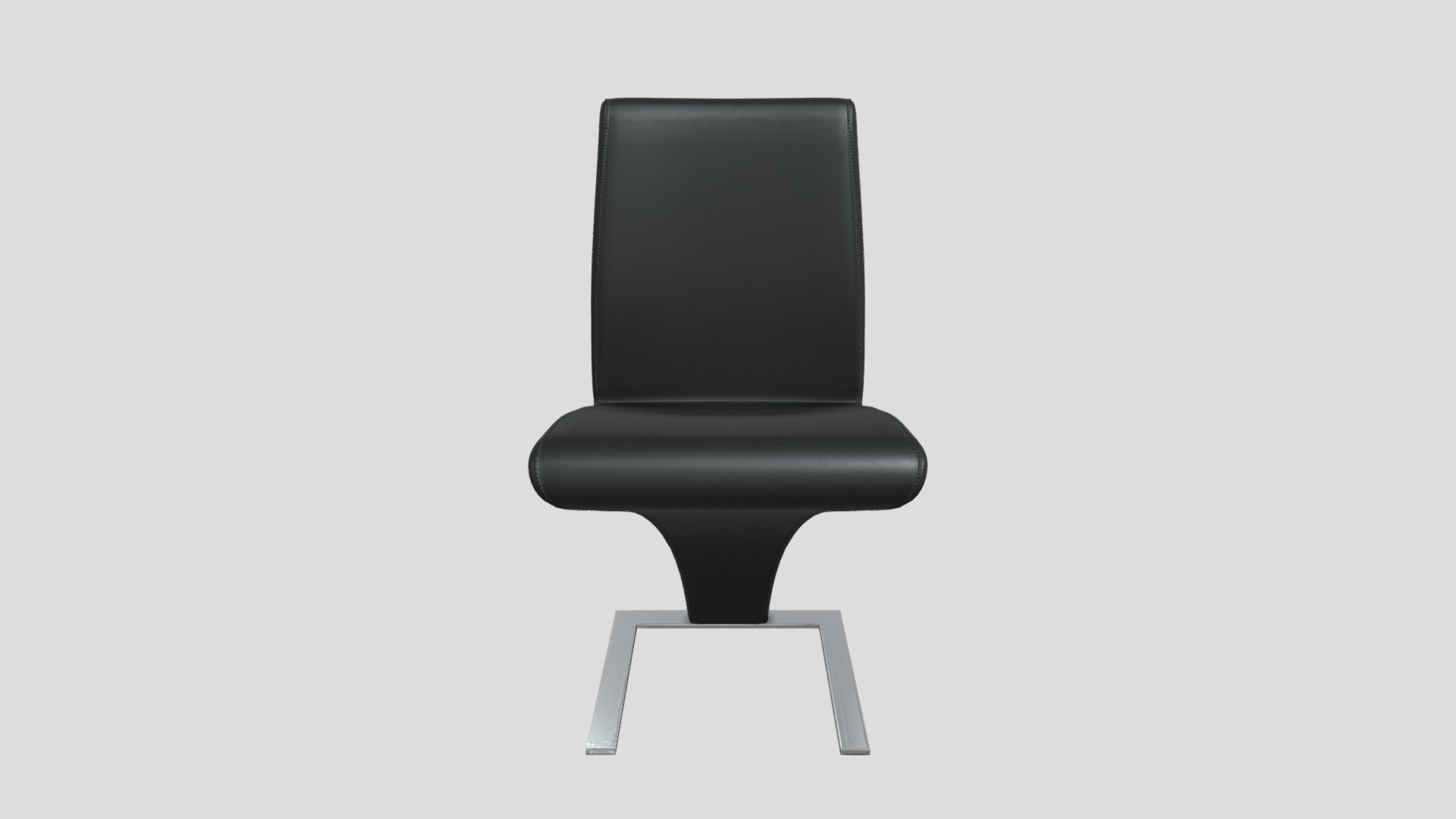 Zion Dining Chair Artificial Leather Black Chrom - Buy Royalty Free 3D ...
