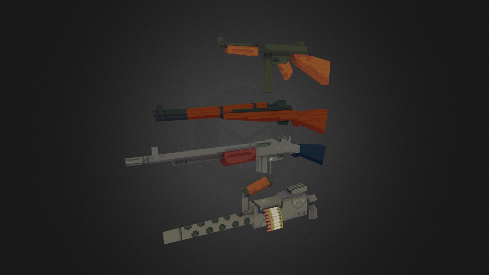 Low Poly WW2 US Guns - 3D model by RedRogueXIII [fbde39d] - Sketchfab