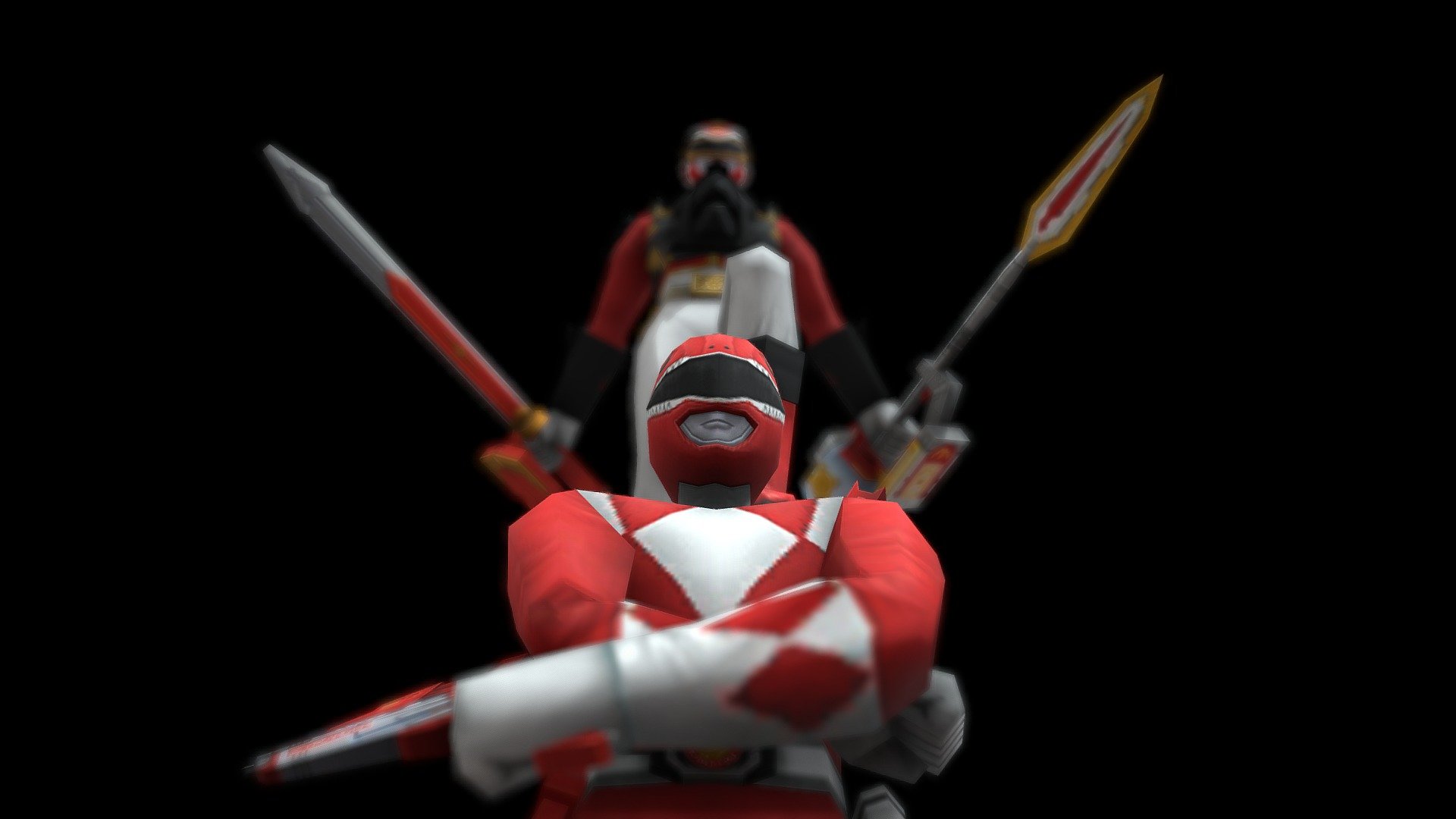Red ranger and Super Red ranger free 3d model - Download Free 3D model ...