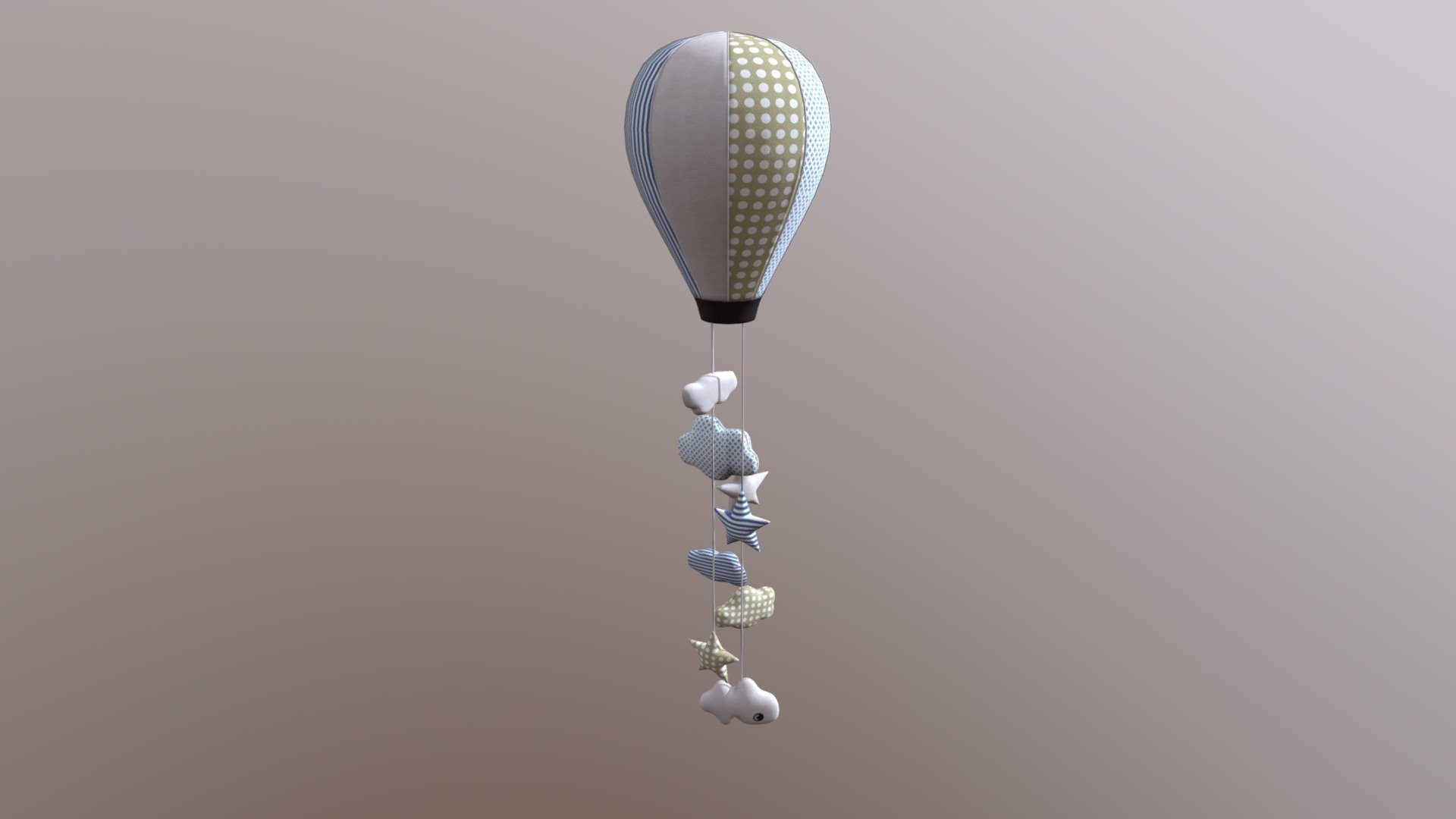 Hot Air Ballon Baby Mobile - 3D model by Artem Kravchenko (@awark ...