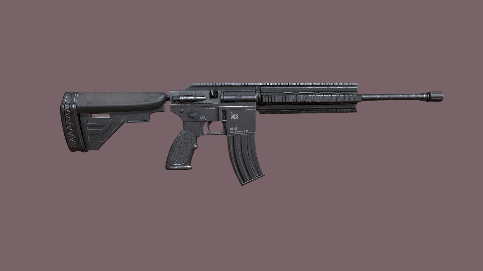 HK 416 Assault Rifle - Low Poly - Download Free 3D model by Derek ...