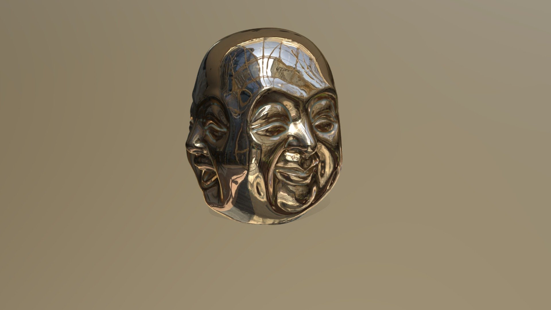 Four-faced Buddha in bronze - 3D model by Kumavik (@m.kudryashov2015 ...