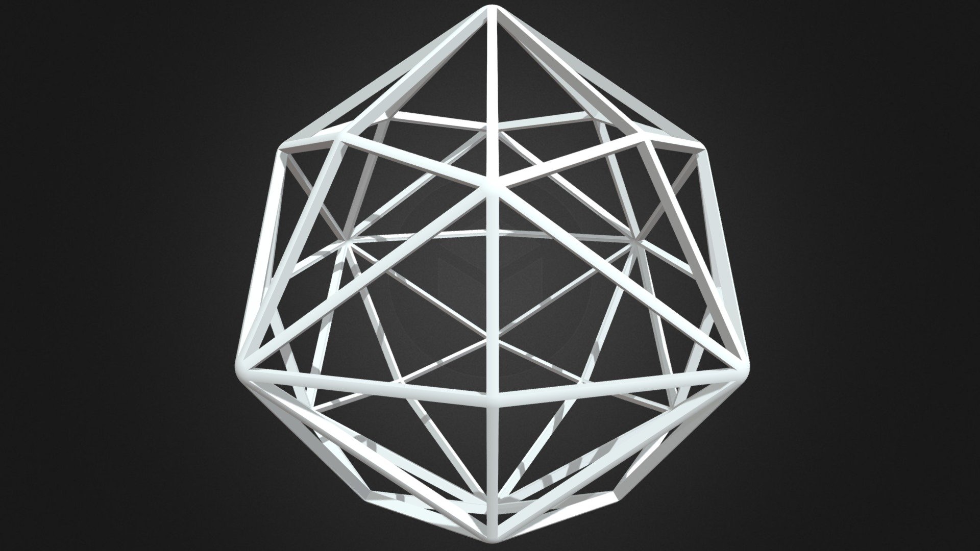 Wireframe Shape Disdyakis Dodecahedron - Buy Royalty Free 3D model by ...