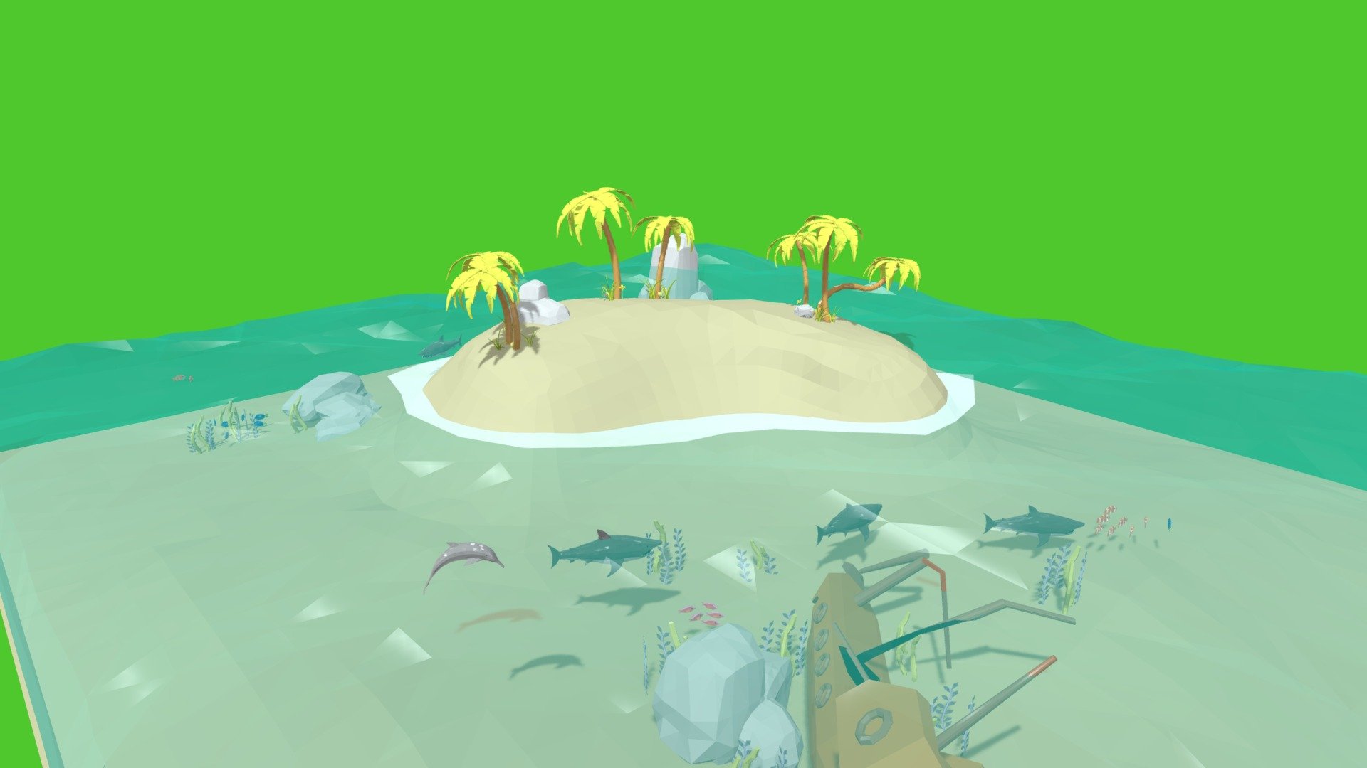 low_poly_island - Download Free 3D model by ap-school [fbe85fd] - Sketchfab
