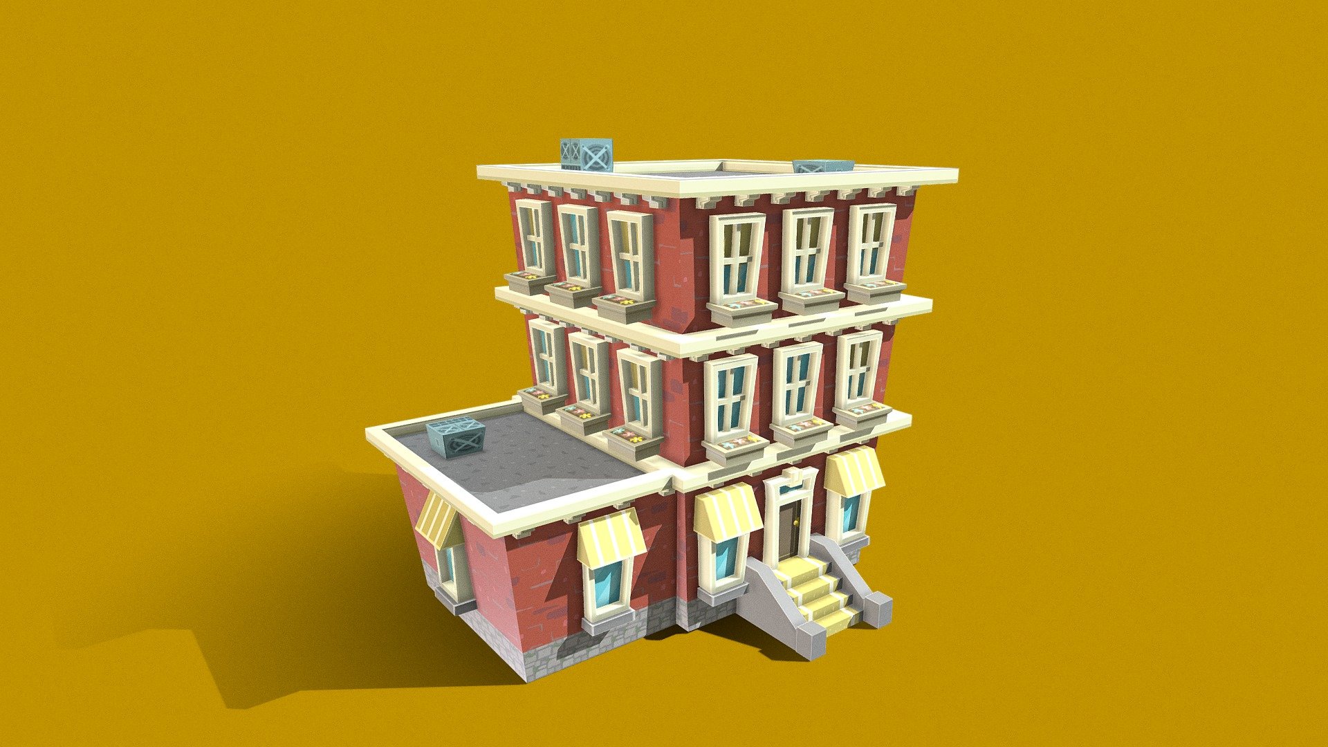 Cartoon Building - 3D model by Jérémie Chevrier (@Rothlys) [fbeab9d ...