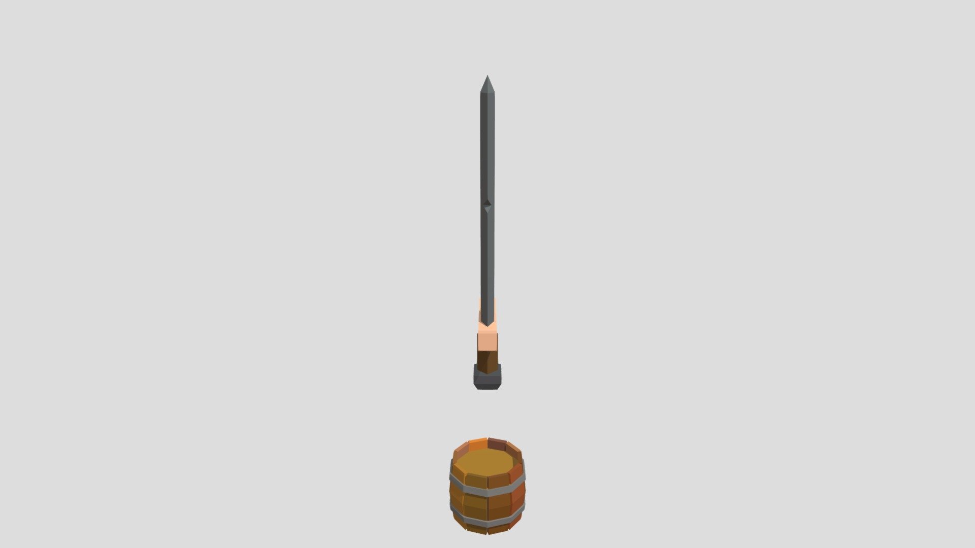 Sword And Barrel - Download Free 3D model by ReaperOfR [fbeeb48 ...