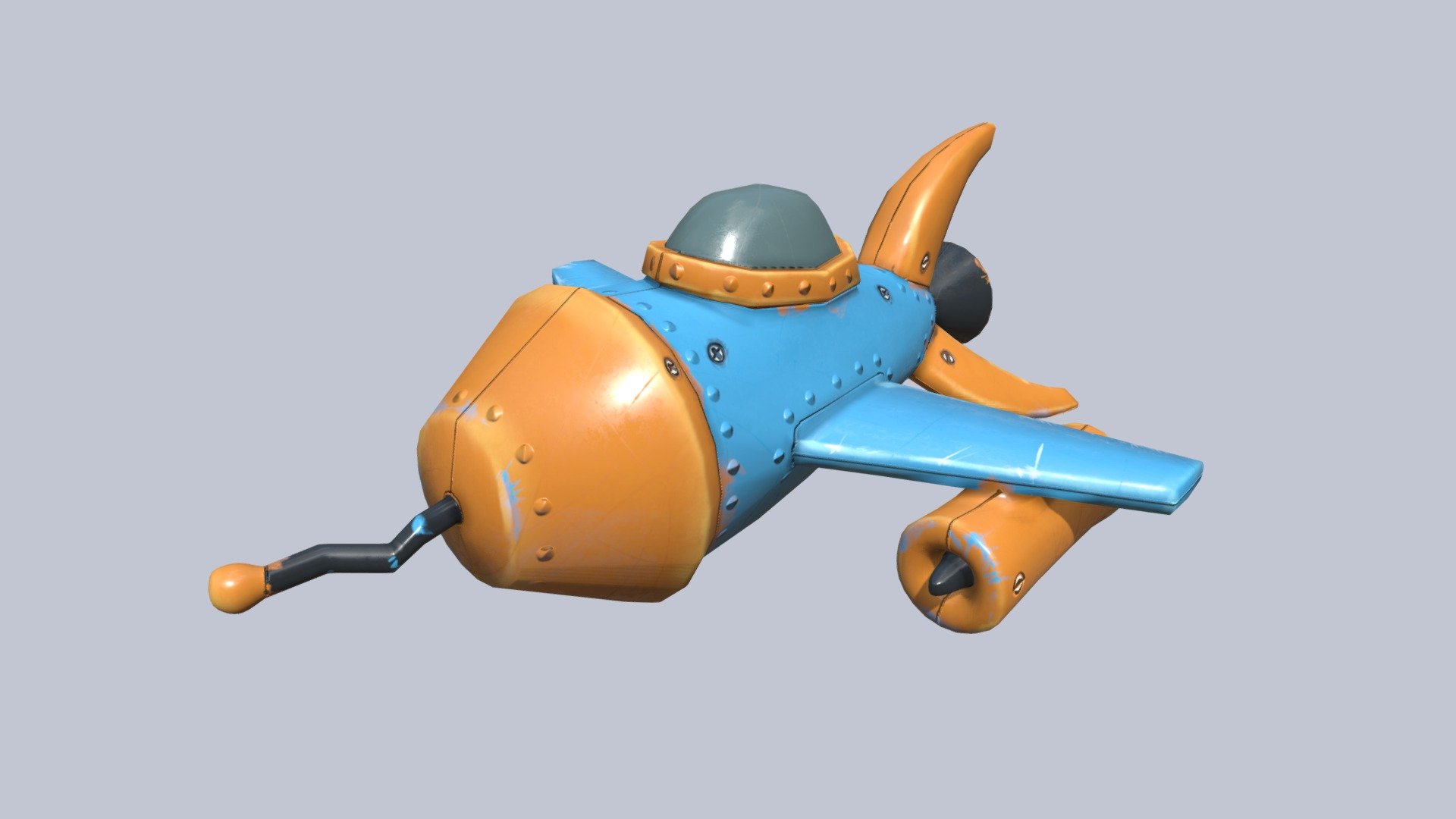 Low Poly Stylized Toy Rocketship - Download Free 3D model by Andrew R ...