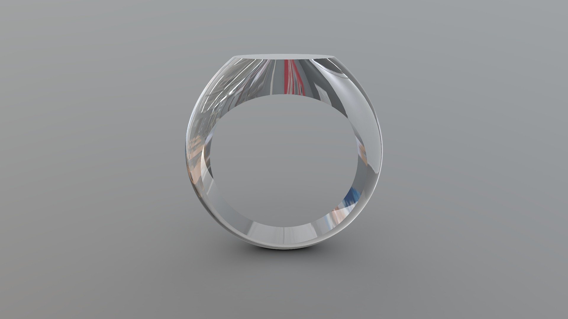 10mm Round Signet Ring Size N UK 17mm - 3D model by epic.understated ...