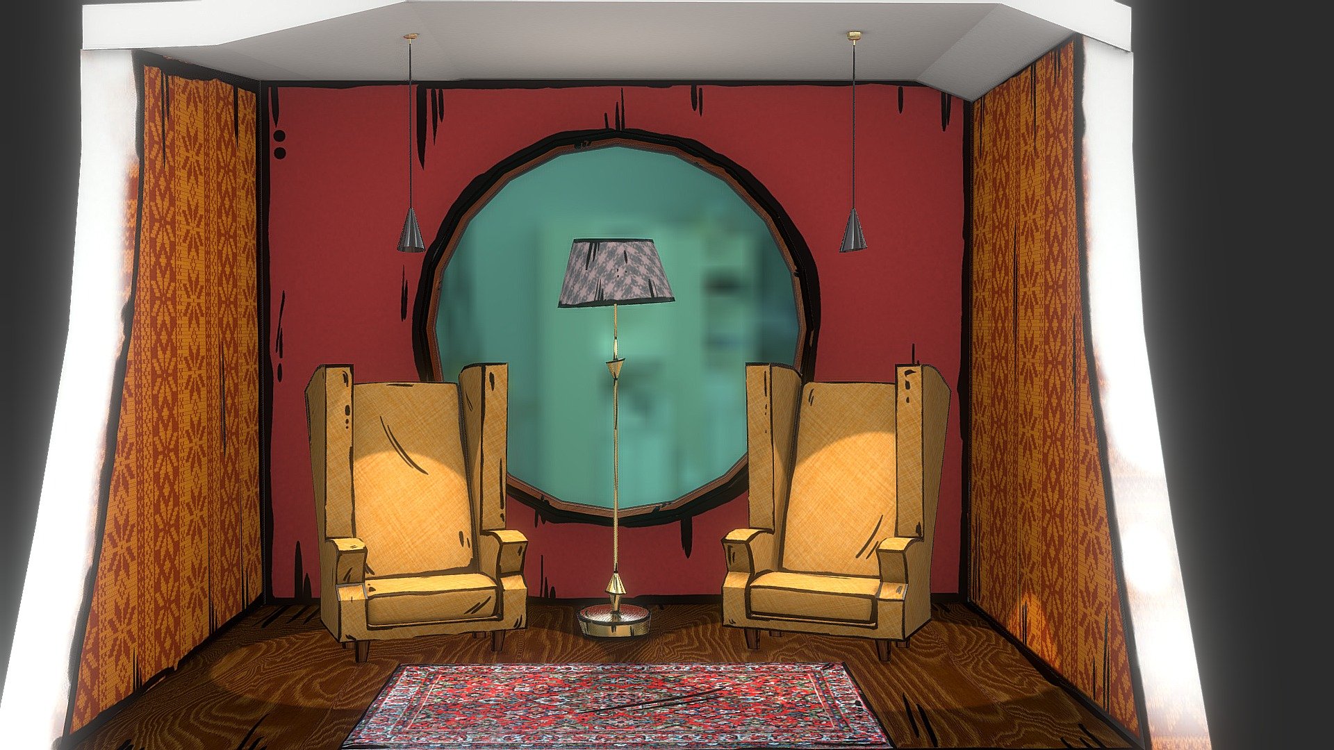 Cartoon Room Buy Royalty Free 3d Model By Rajatnidaria [fbf4dd4
