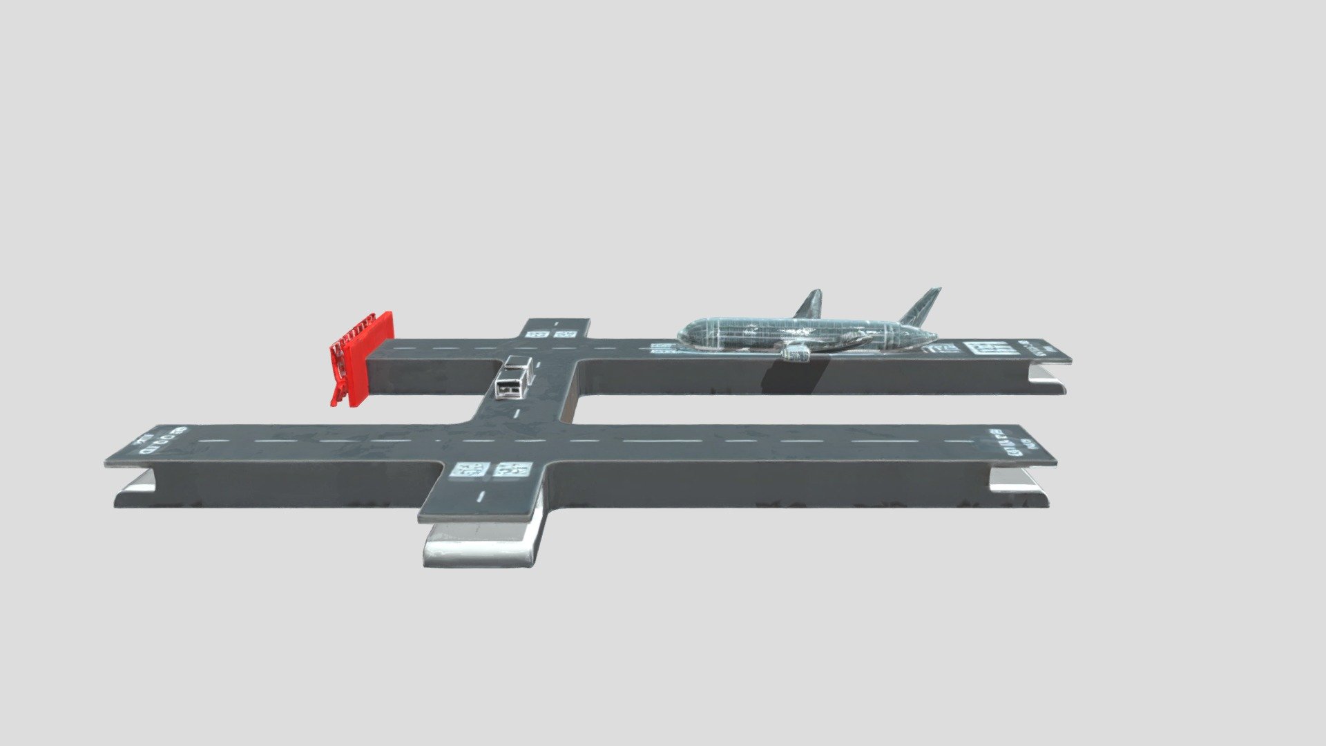 Airport Runway Network Diagram - 3D model by usmanyounas [fbf80dd ...