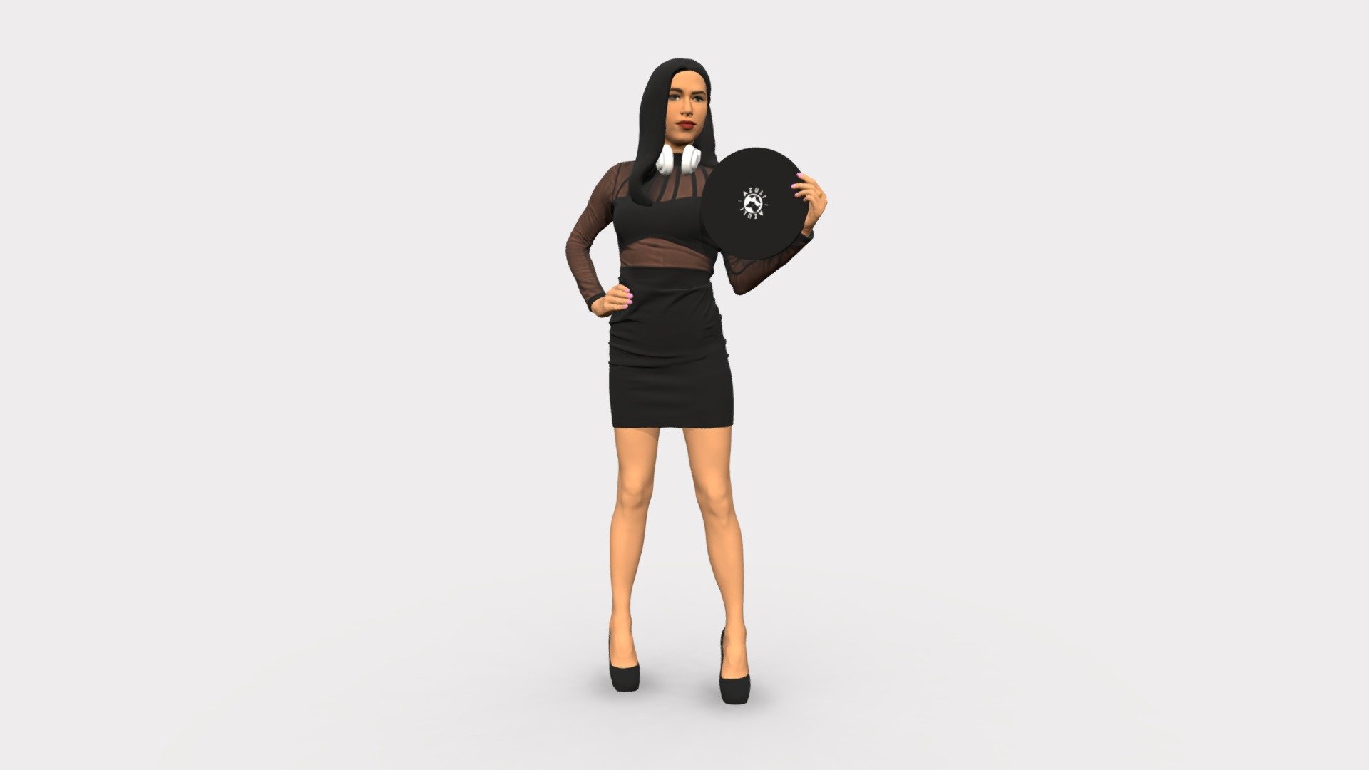 DJ girl 0328 - Buy Royalty Free 3D model by 3DFarm [fbf9c2f ...