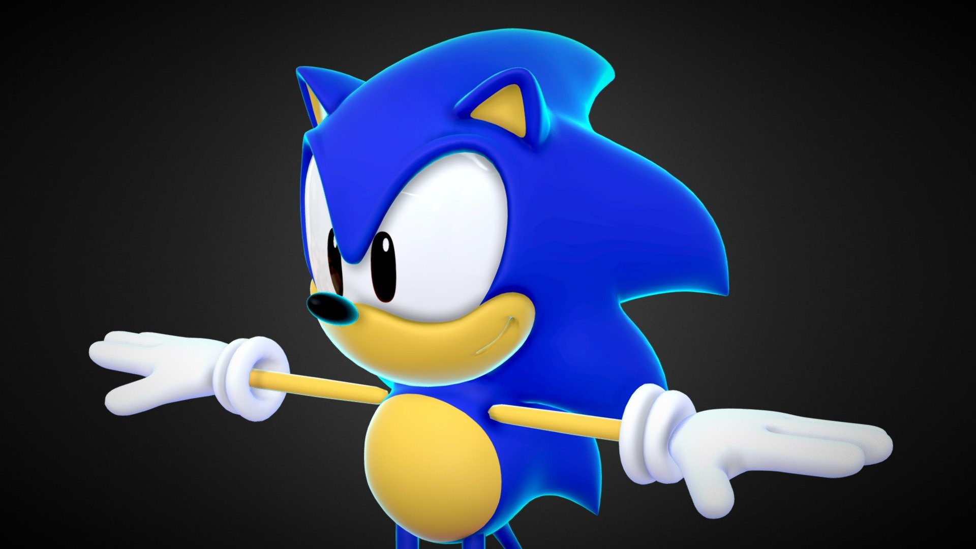Sonic 1 - Buy Royalty Free 3D model by Gabs.c4d [fbfd392] - Sketchfab Store