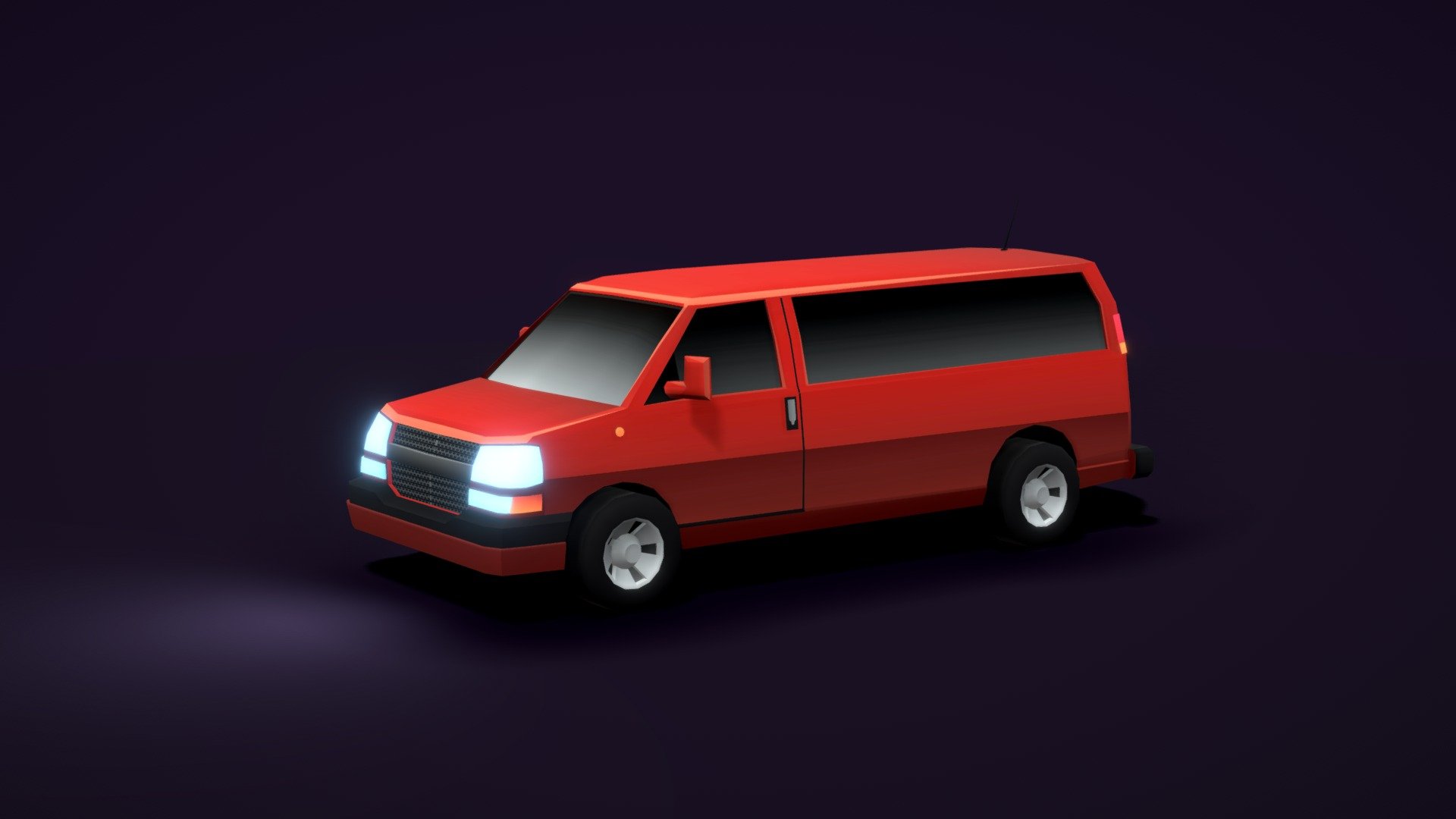 Lowpoly Cartoon Chevy Astro Van UVW Textured - 3D model by antonmoek ...