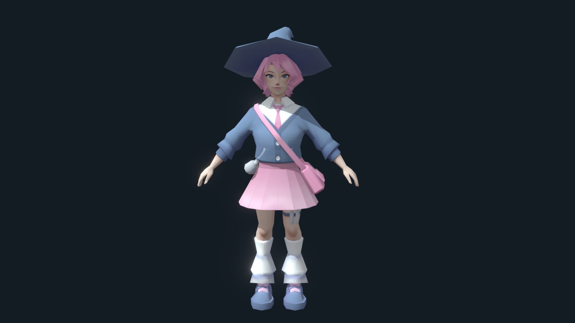 Low Poly Witch Character Model - 3D model by Rin (@rhiapi) [fbfde39 ...