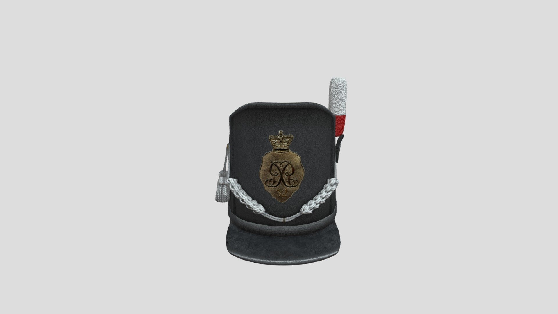 British Belgic Shako (32nd Cornwall Regiment) - Buy Royalty Free 3D ...