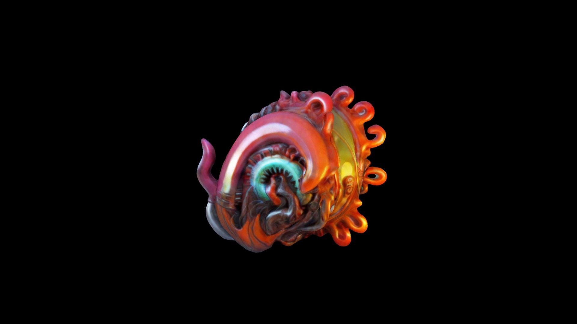 an abstract colorful object with a mix of smooth - Download Free 3D ...