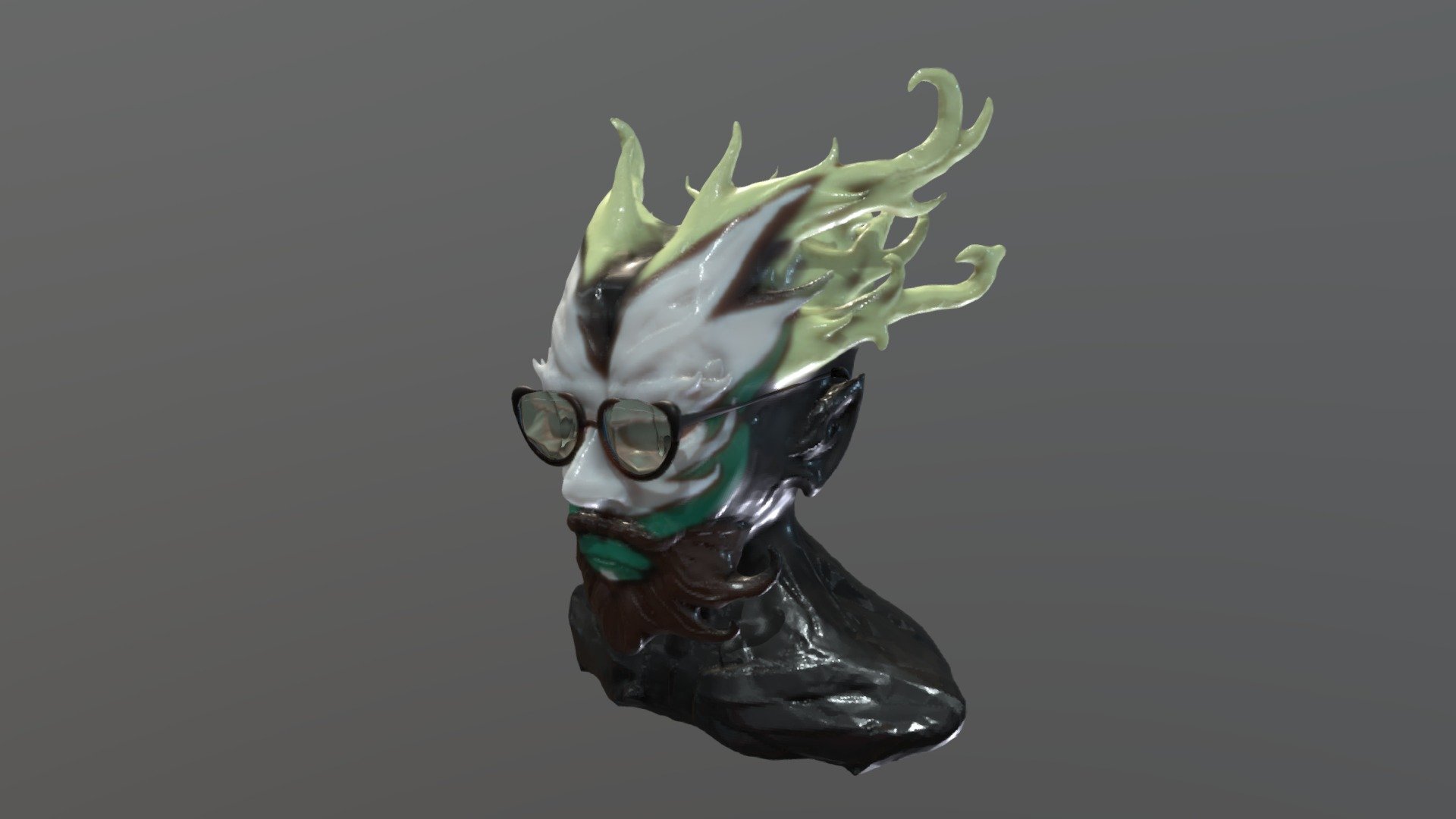 Elven Sculpt painted - 3D model by Chaitanya Krishnan (@chaitanyak ...