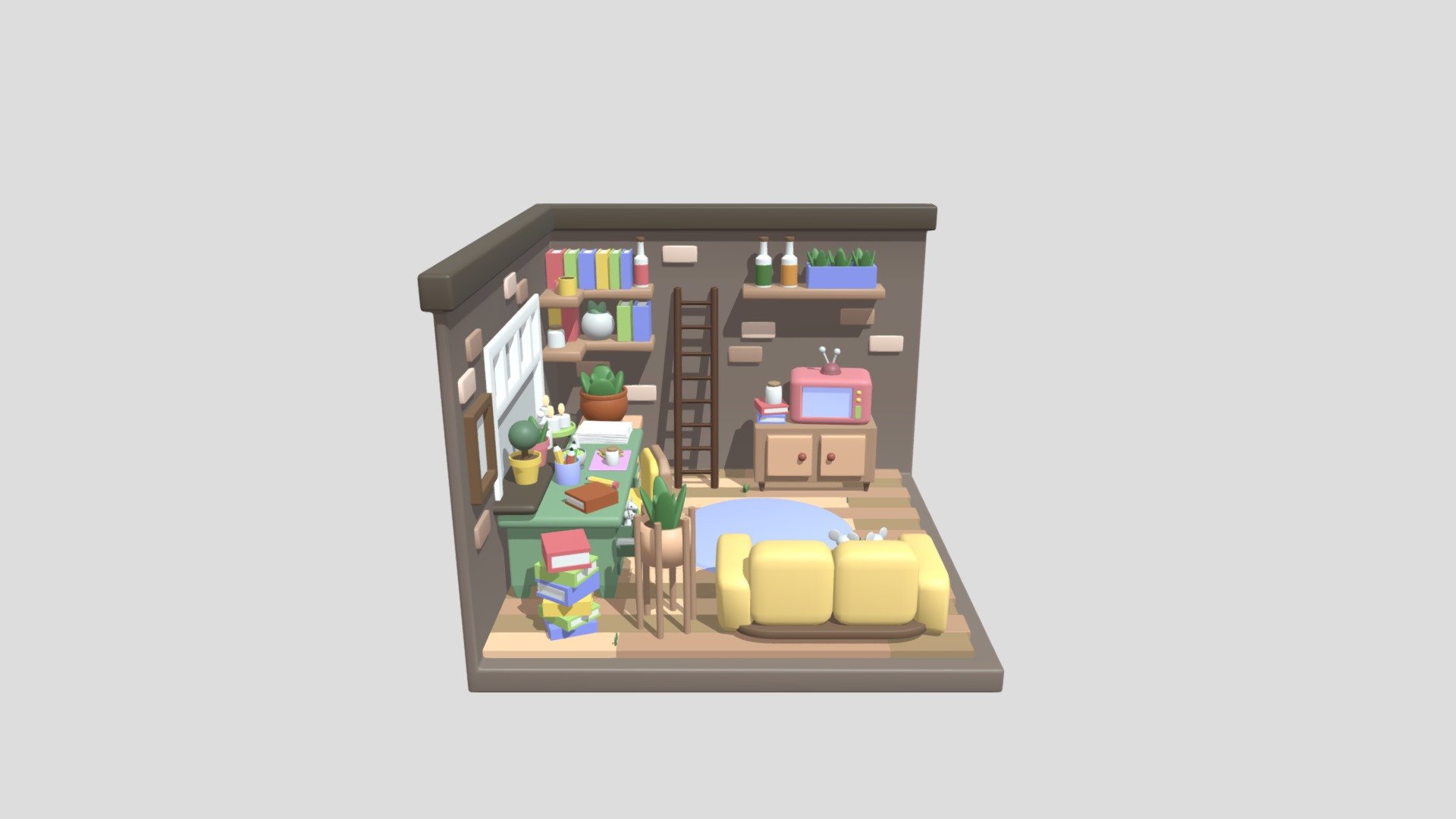 mouse house - 3D model by ihanamatilda (@vilmavirtanen) [fc085ed ...