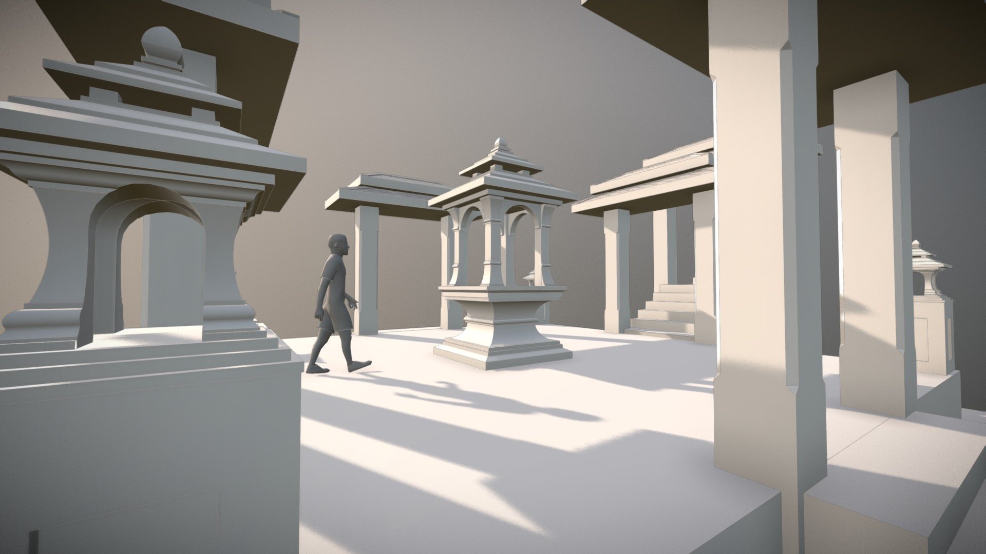 Tulsi Mandir construction - 3D model by Pavan (@pavankrsnadas) [fc0a192 ...