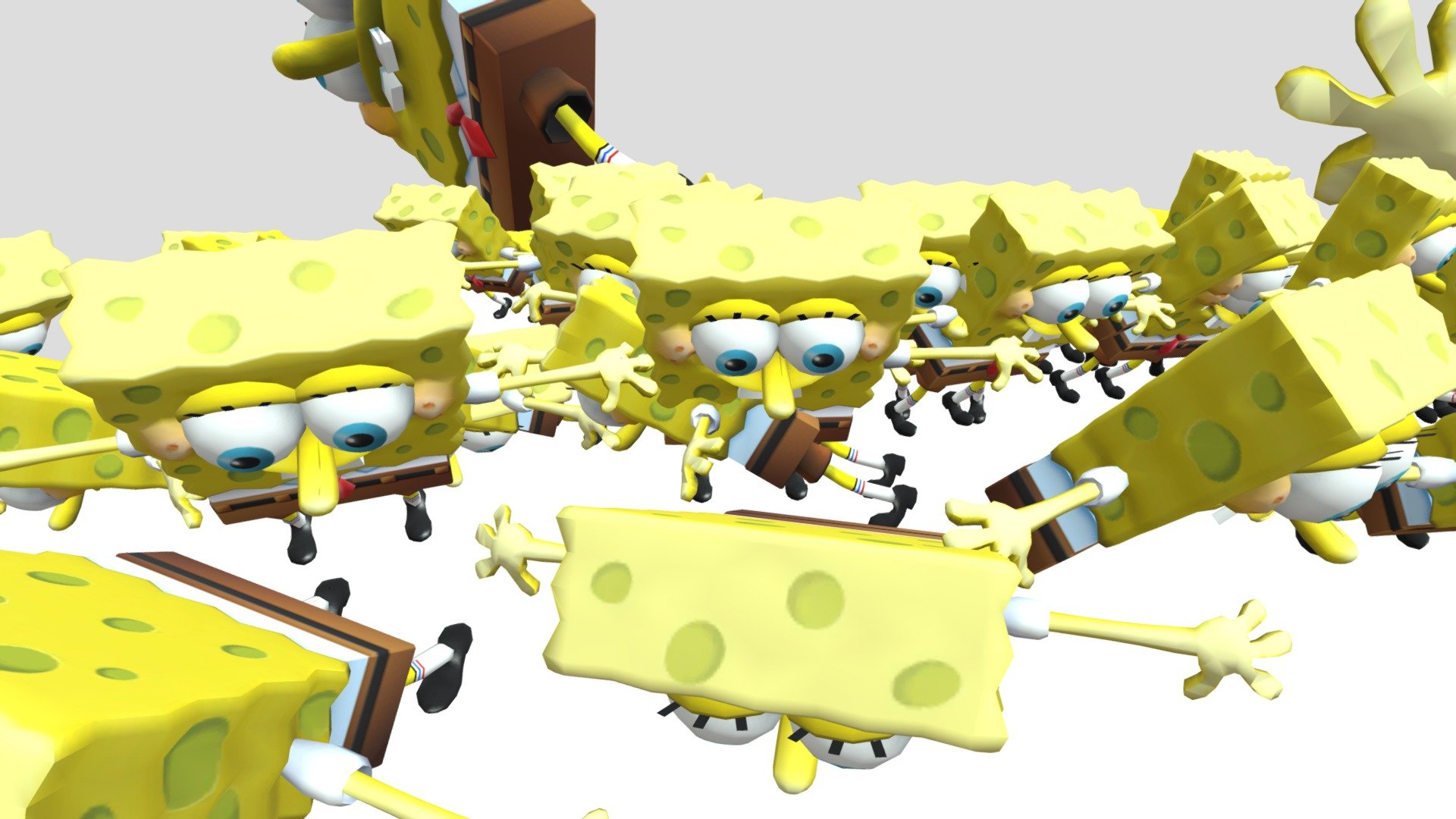 Falling Spongebob - Download Free 3D model by Gummibar gumy bear ...