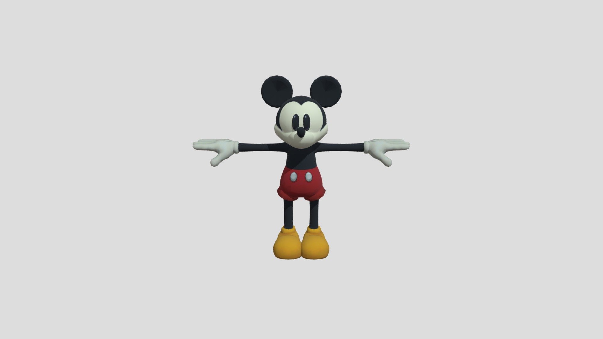 Mickey Mouse Male Sitting Pose - Download Free 3D model by Renato Solar ...