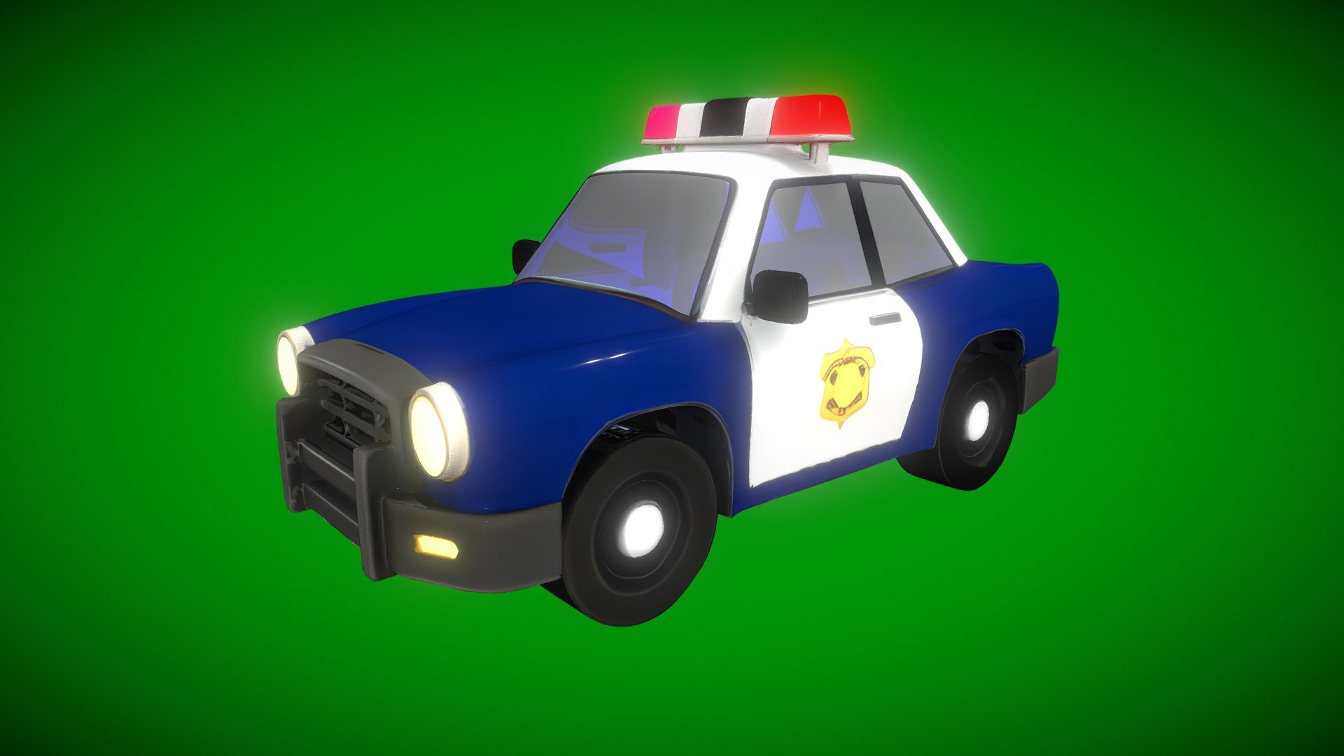 Cartoon Police Car (animated) - Download Free 3D model by Jungle Jim ...