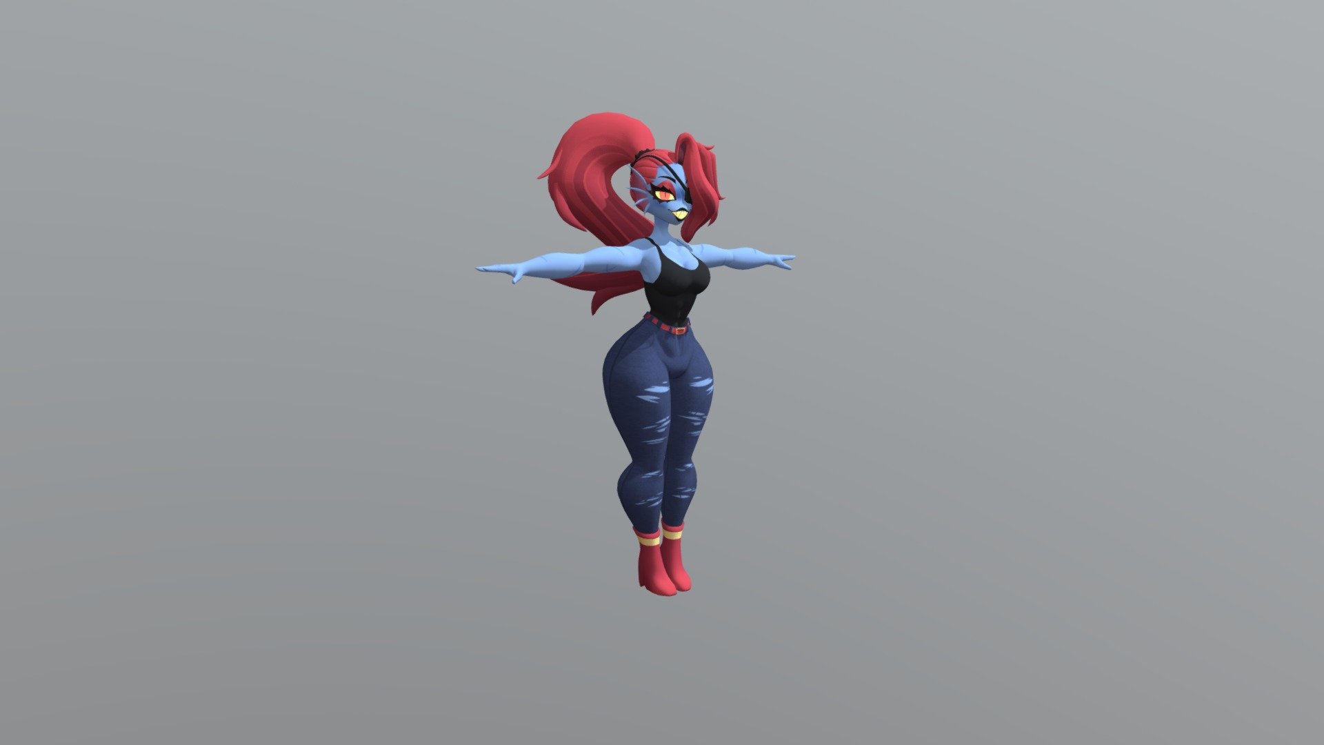 Undyne default FINAL - Download Free 3D model by Shedletsky ...