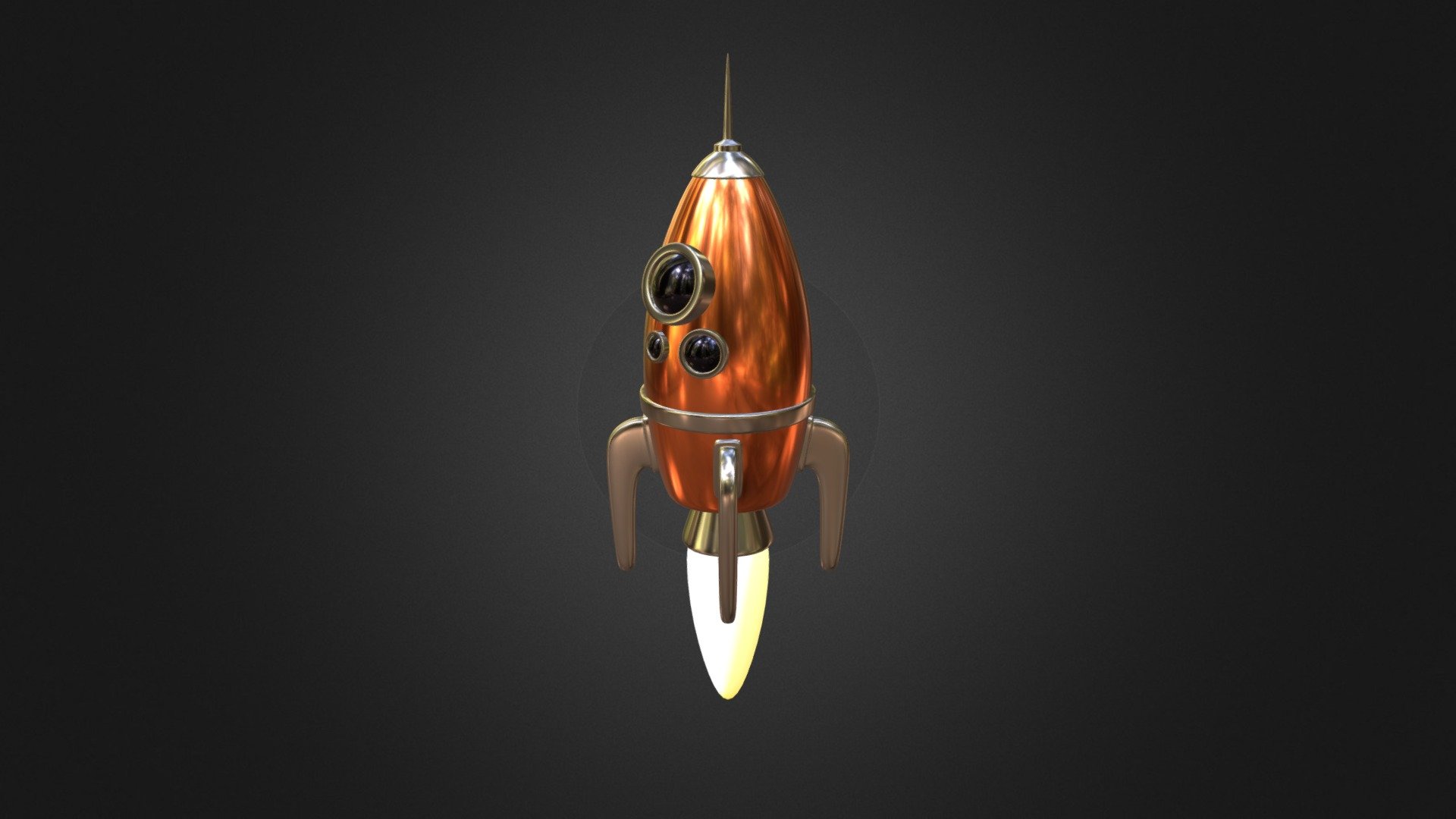 Tin Rocket - 3D model by tisted94 [fc1c110] - Sketchfab