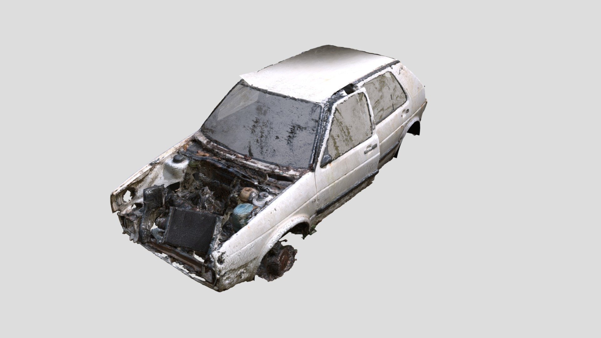 Wrecked car 1_VHU - Download Free 3D model by Maxim.O [fc20c75] - Sketchfab