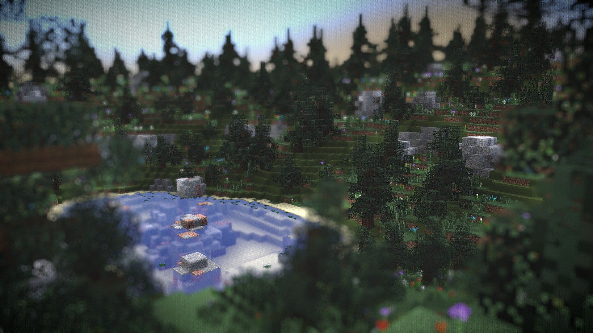 Minecraft Forest and Lake - 3D model by Plutouthere [fc22c2b] - Sketchfab