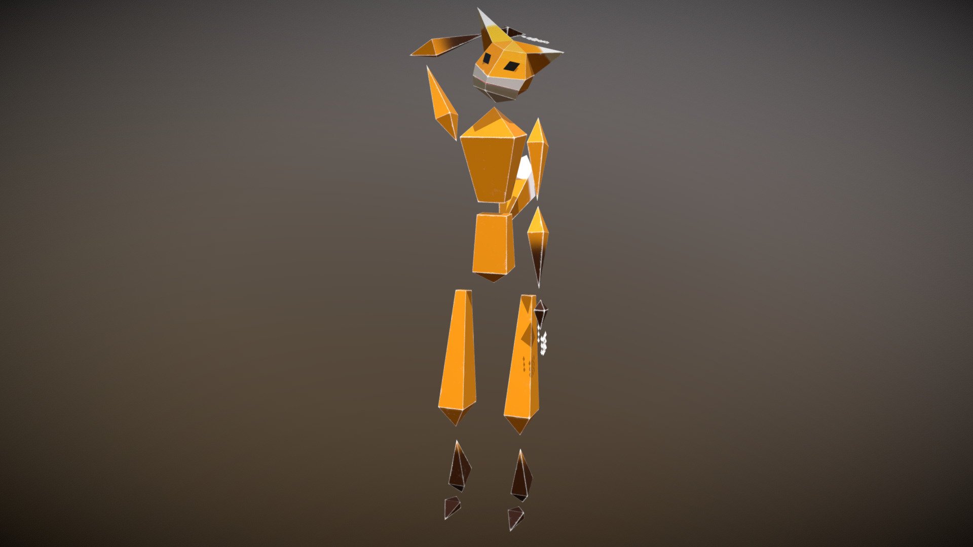 Low Poly Fox - 3D model by BlueBwah [fc23d46] - Sketchfab