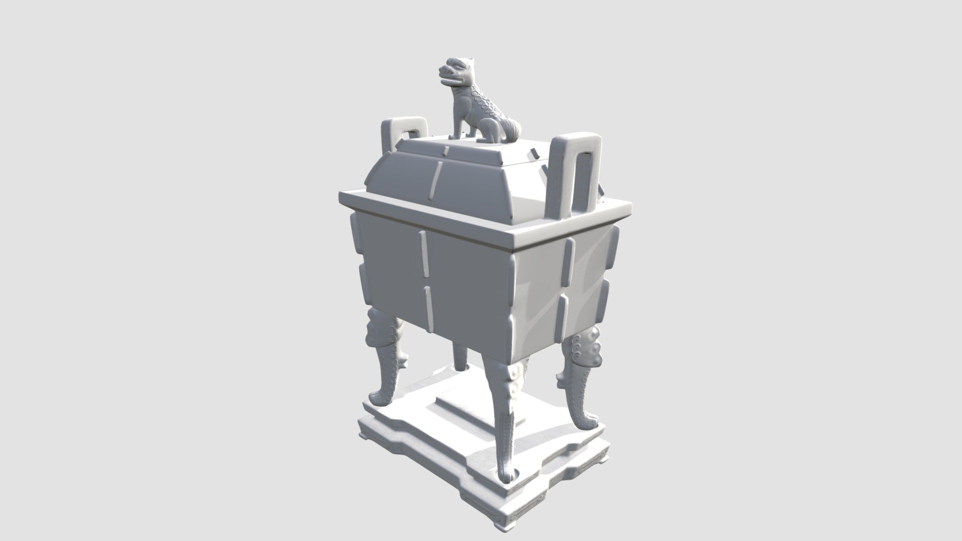 A high detailed model of porcelain casket - Buy Royalty Free 3D model ...