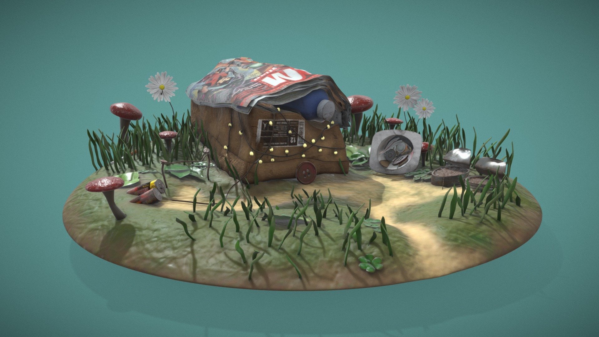 Little House - 3D model by Pinguale [fc2c2ef] - Sketchfab