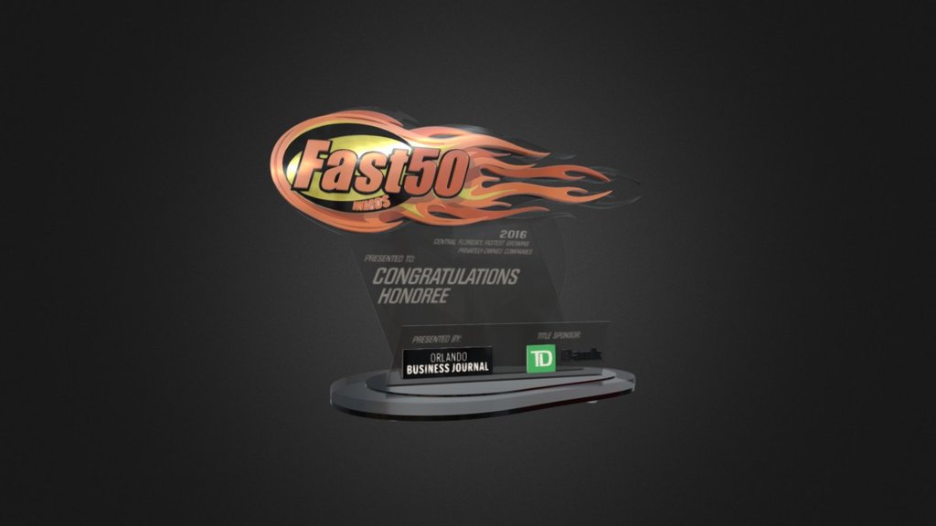 Fast 50 Award - 3D model by pbmspecialties3d [fc2c662] - Sketchfab