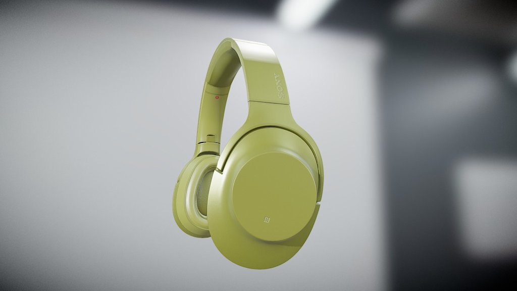 Sony MDR-100ABN (Lime Yellow) Headphones - 3D model by VirTry Teams ...