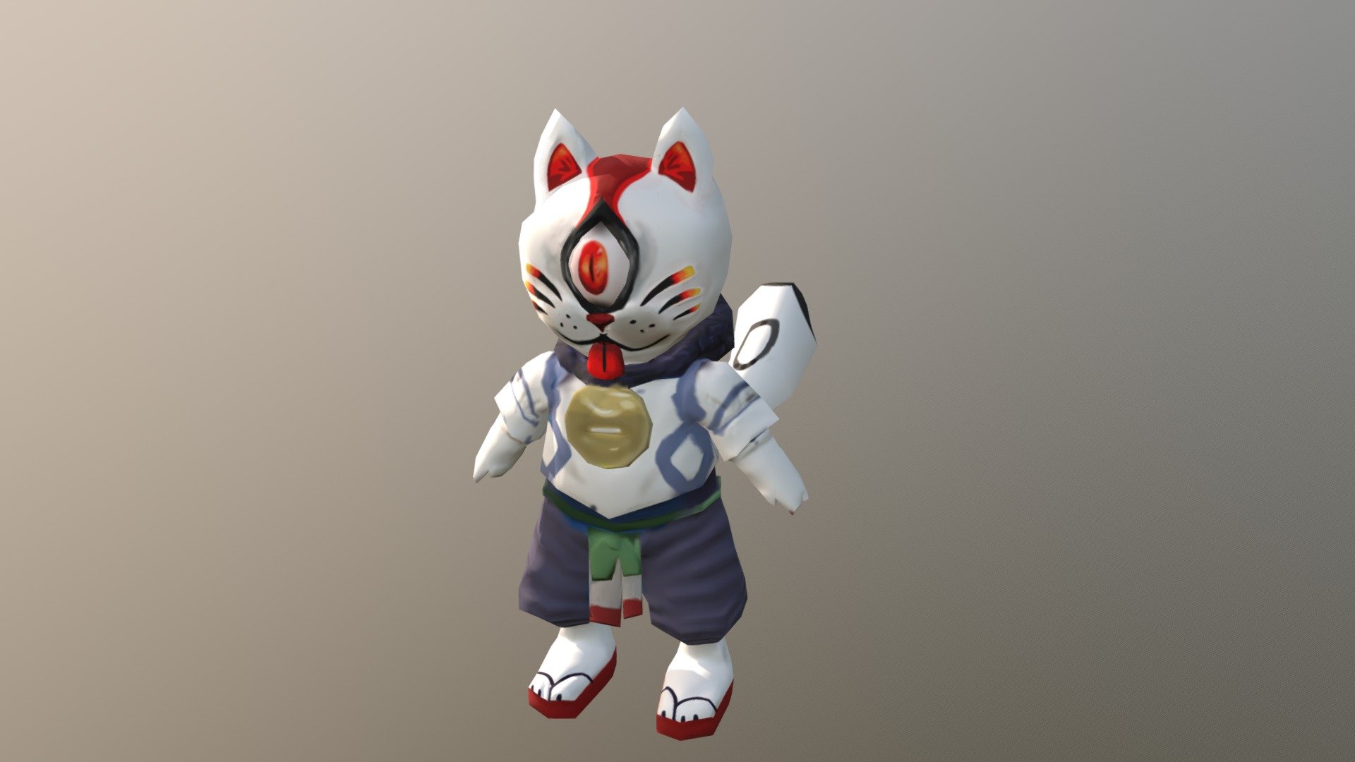 Nekomata - 3D model by CyanArt [fc37e83] - Sketchfab