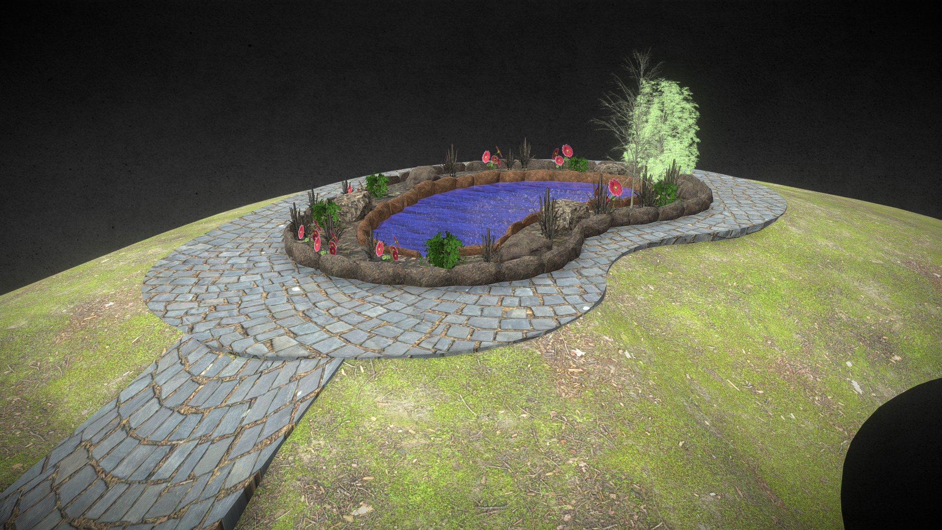 Game Ready Garden Pond / Dam - Buy Royalty Free 3D model by OmegaRedZA ...