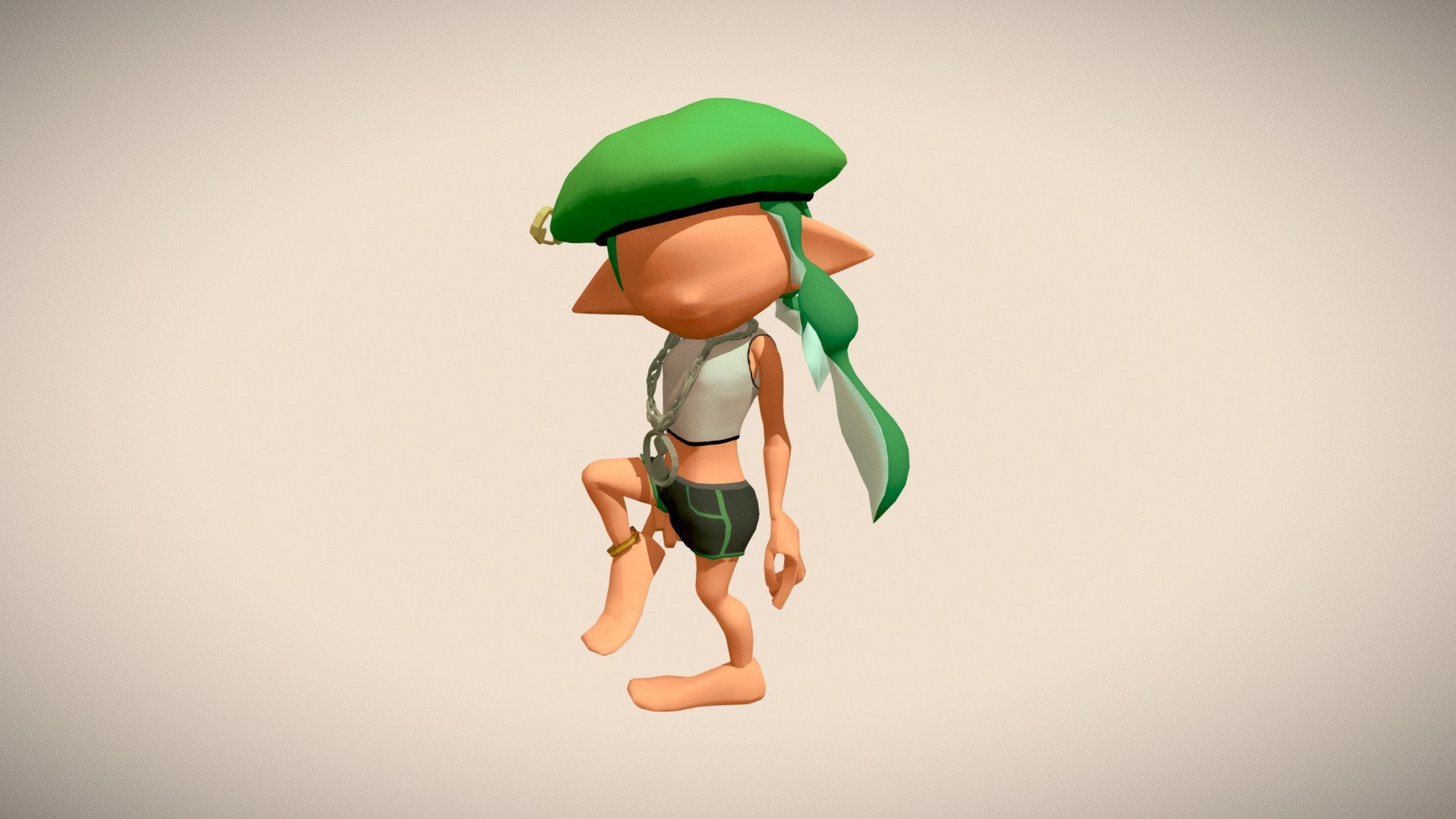 Inklings - Squid Girl stylized character - 3D model by Fann (@fangfann ...