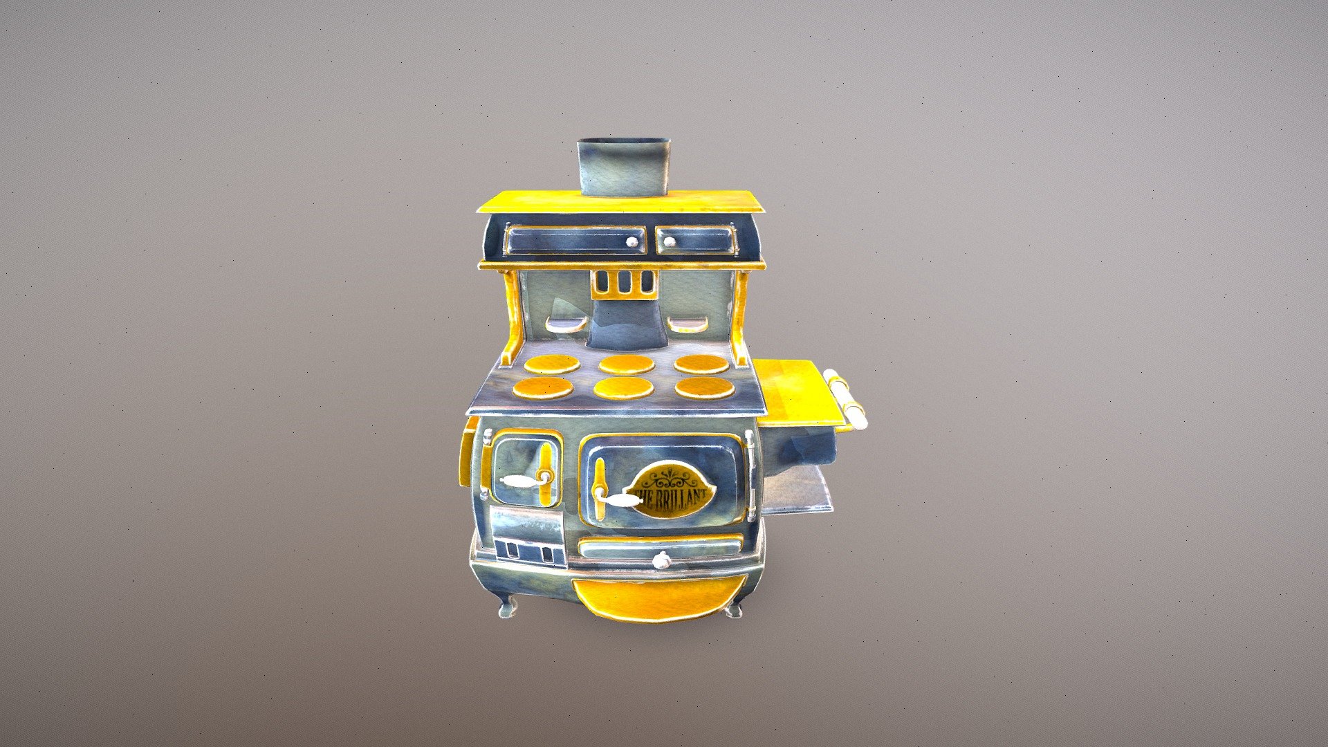 Stylized Wood stove - 3D model by Coline.seguran [fc43a82] - Sketchfab