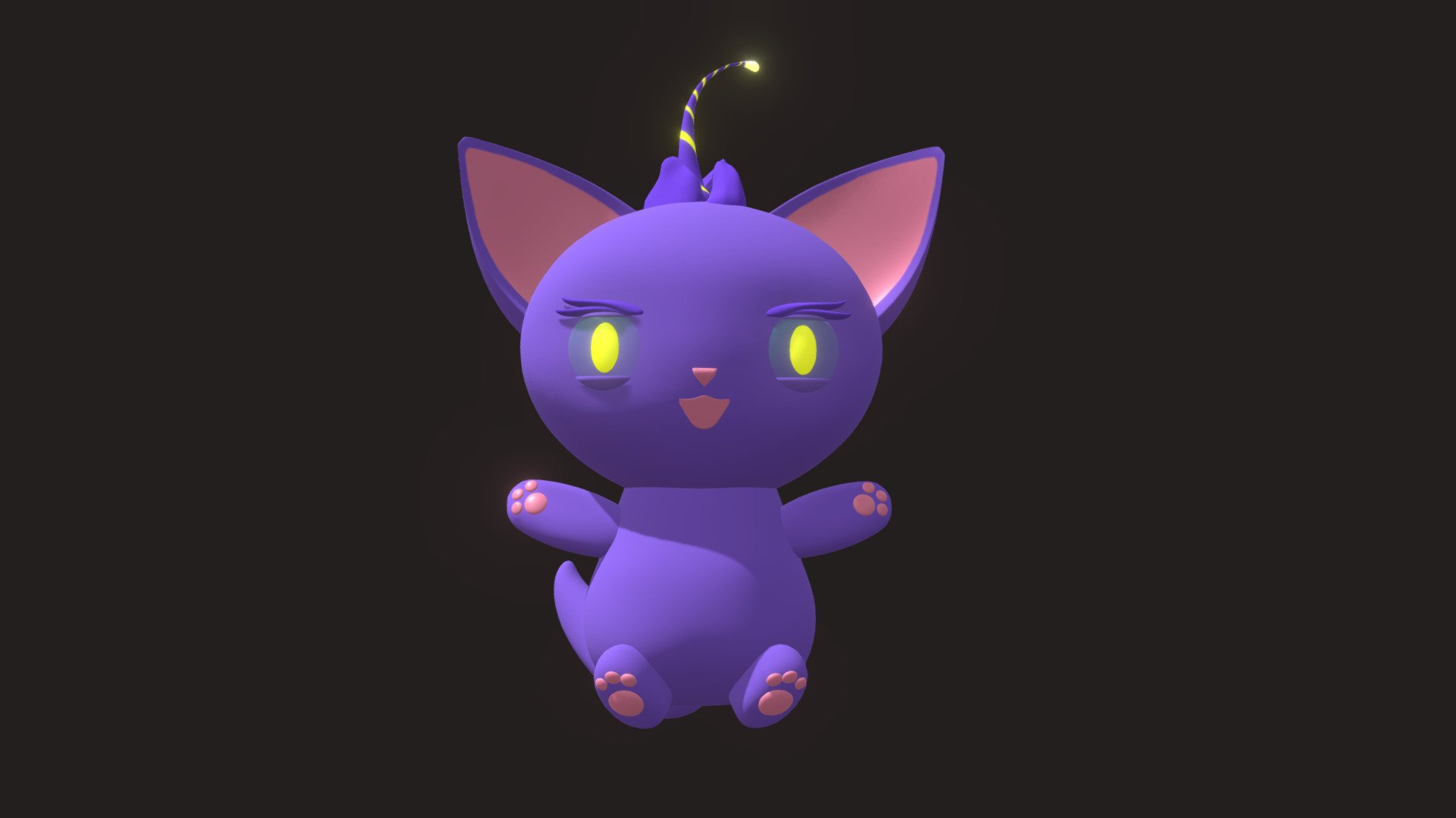 Pokemon Fly Cat (Animated) - 3D model by Irodoridev ...